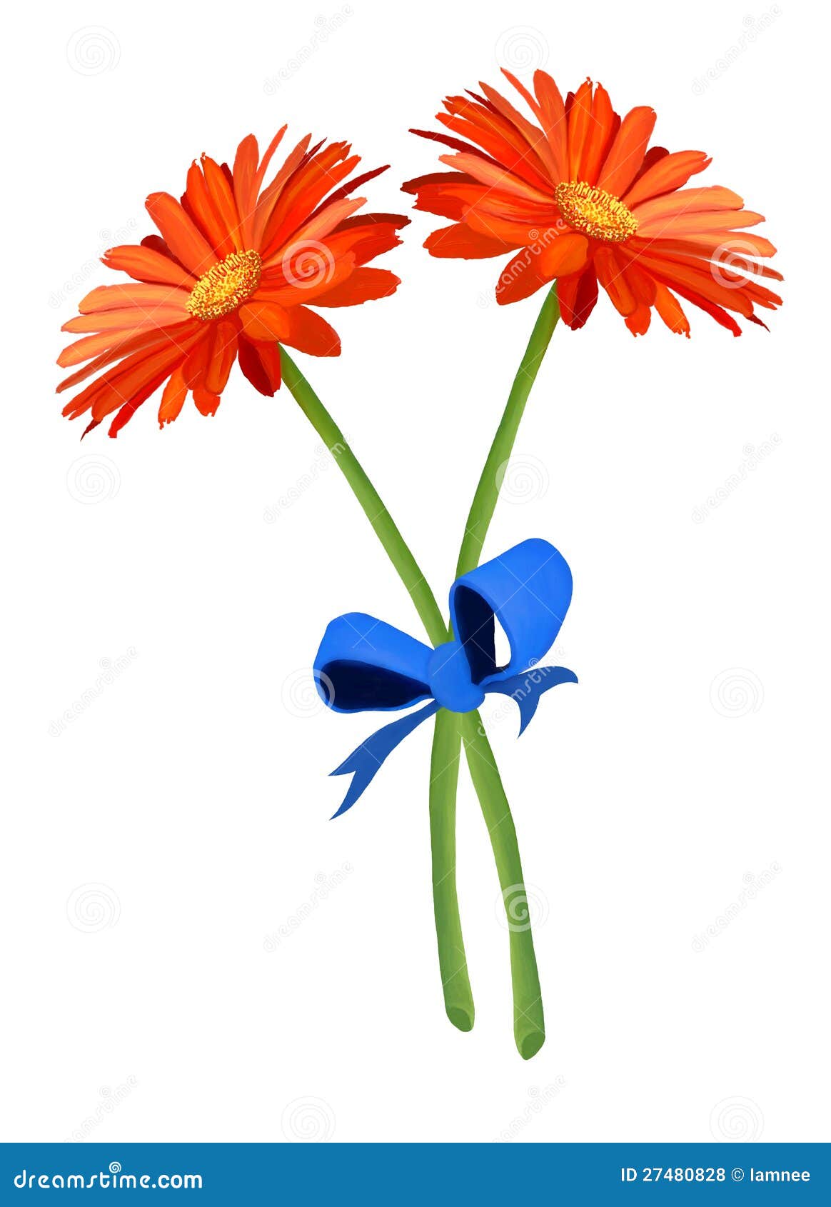 Blue Gerber Daisy Clip Art