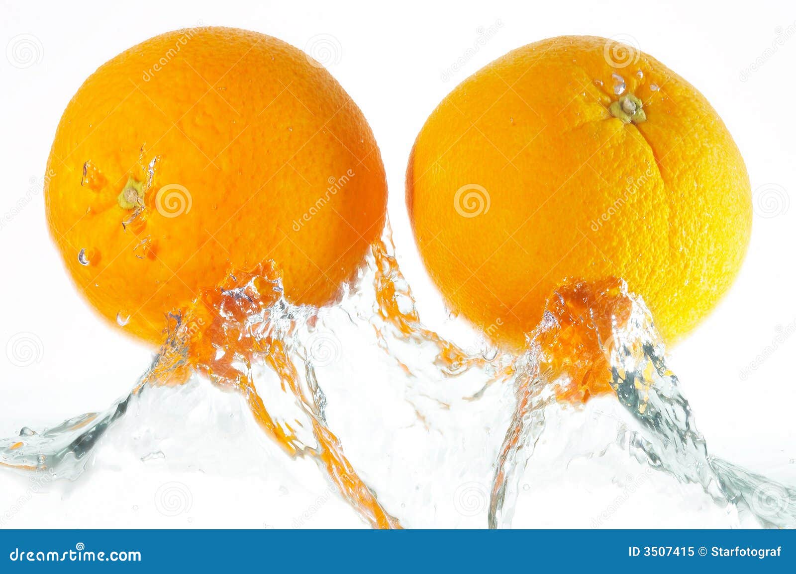 Two oranges stock image. Image of foodstuffs, water, fruit - 3507415