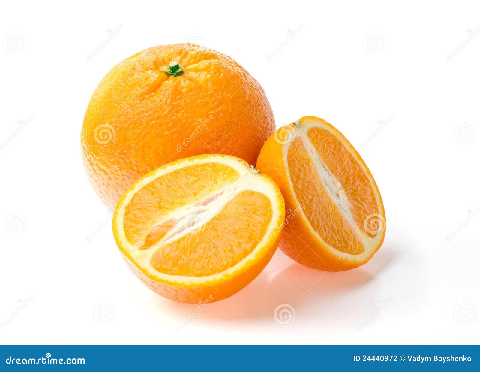 Two Oranges on White Background Stock Photo - Image of bisected, eating ...