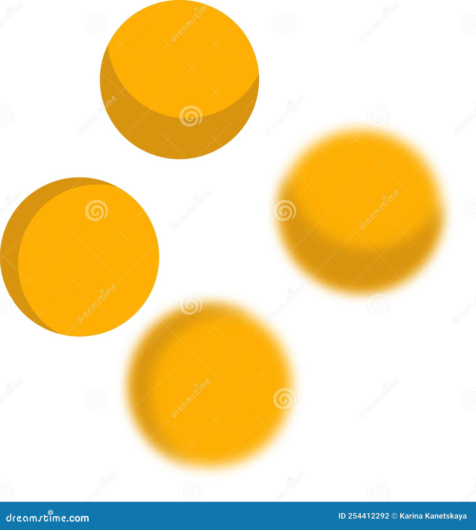 Four Orange Circles on a White Background Stock Vector - Illustration ...