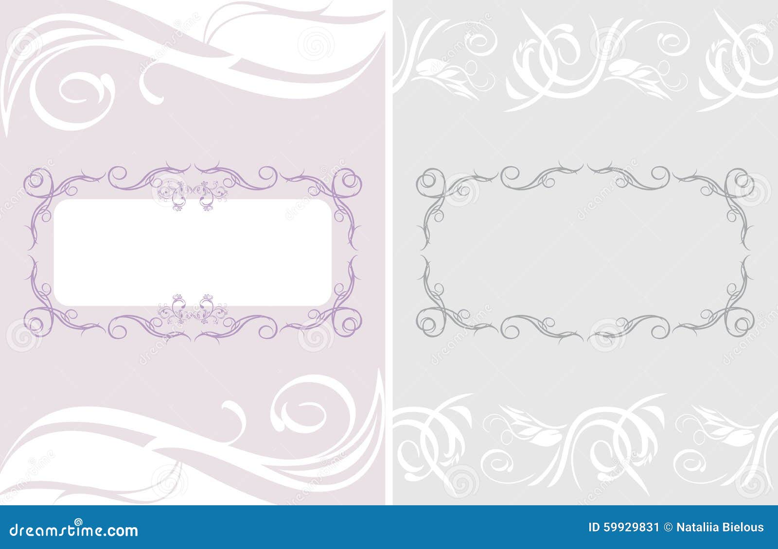 Two Ornamental Frames for a Event Design Stock Vector - Illustration of ...