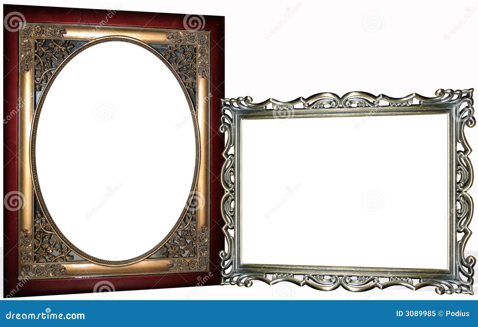 Two Ornate Frames stock image. Image of memories, edge - 3089985
