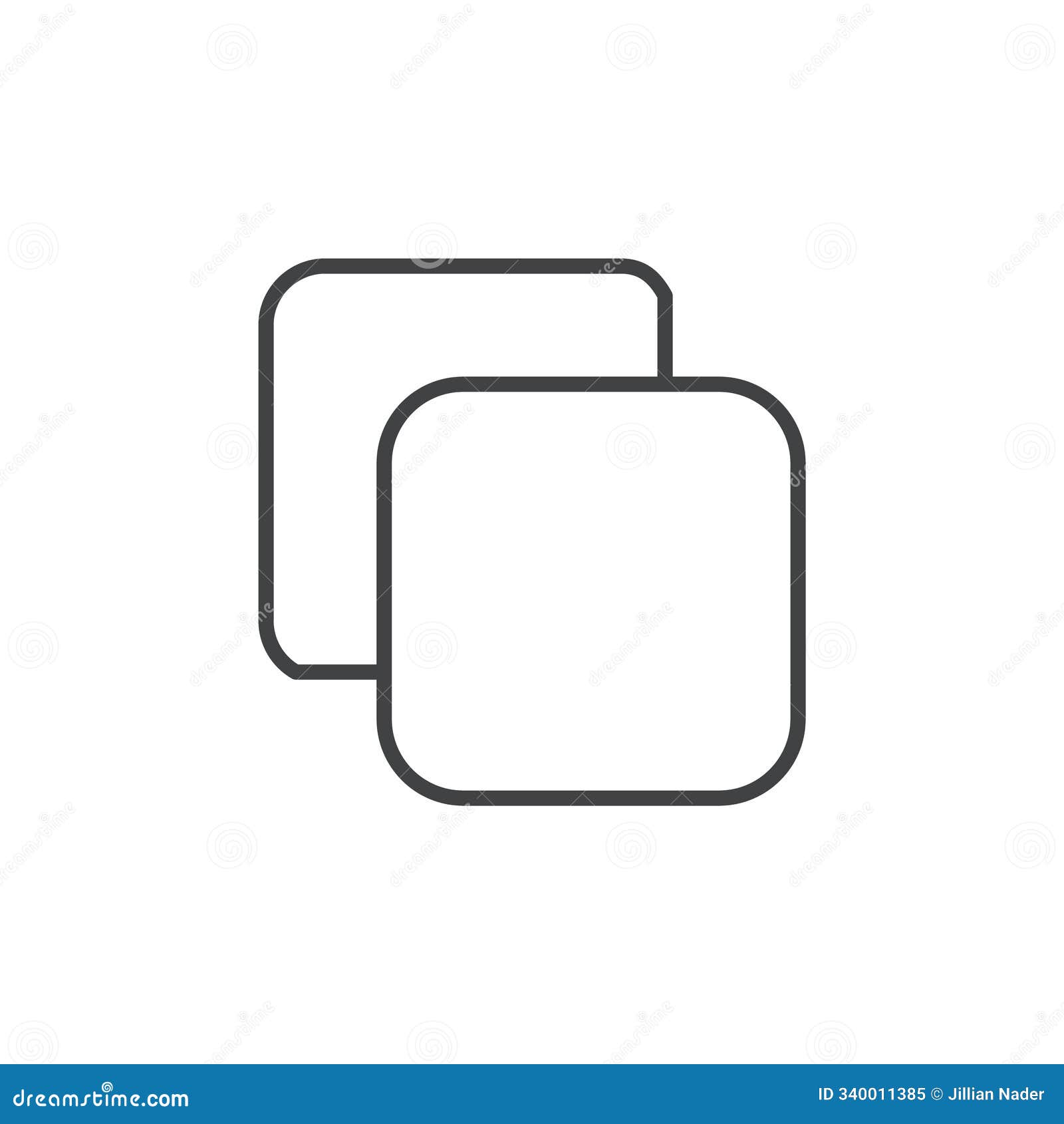 Two Overlapping Sheets Icon Symbolizing Duplication or Copy Stock ...