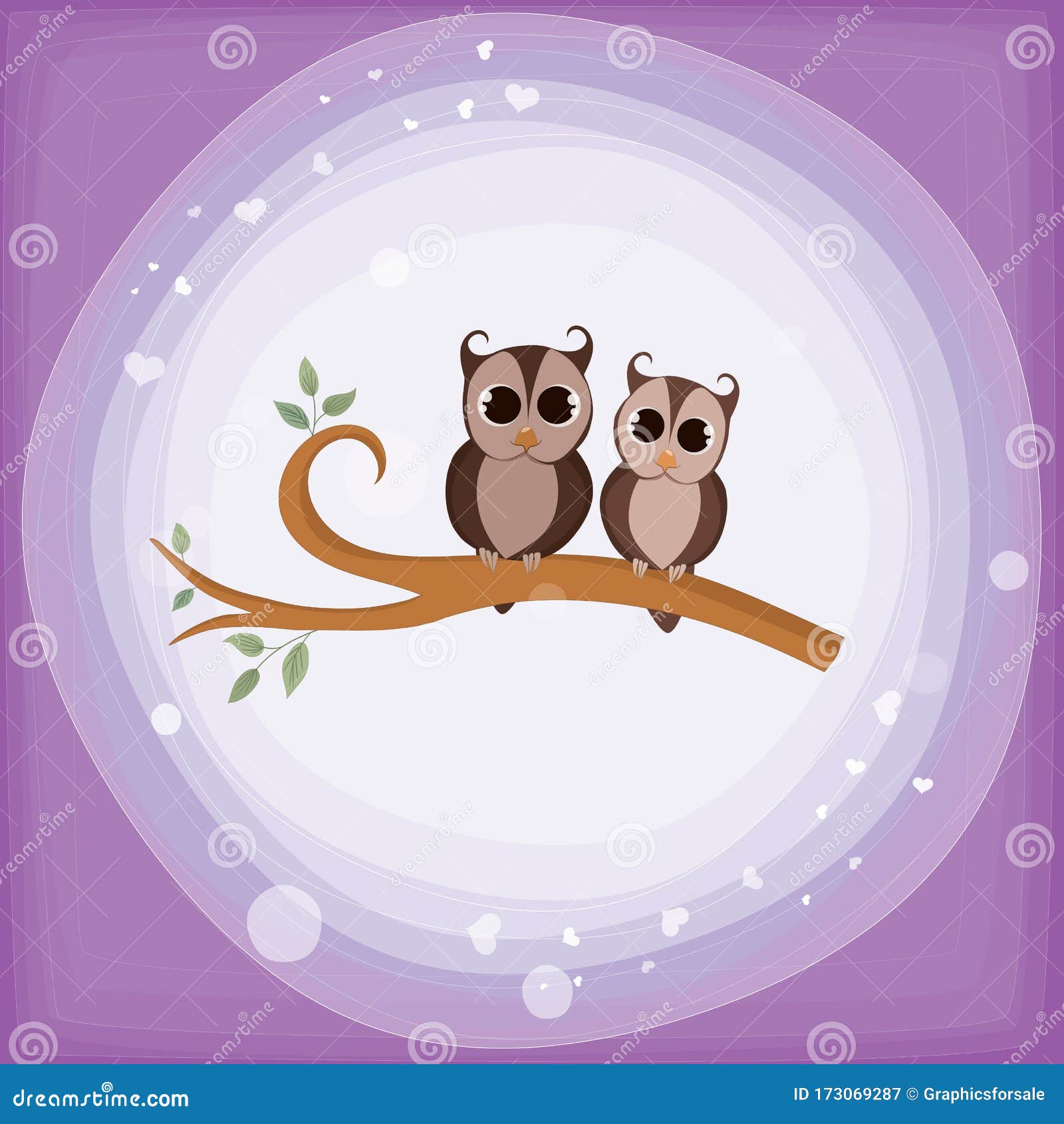 Two Owls - Two Owls on a Branch Stock Vector - Illustration of animal ...