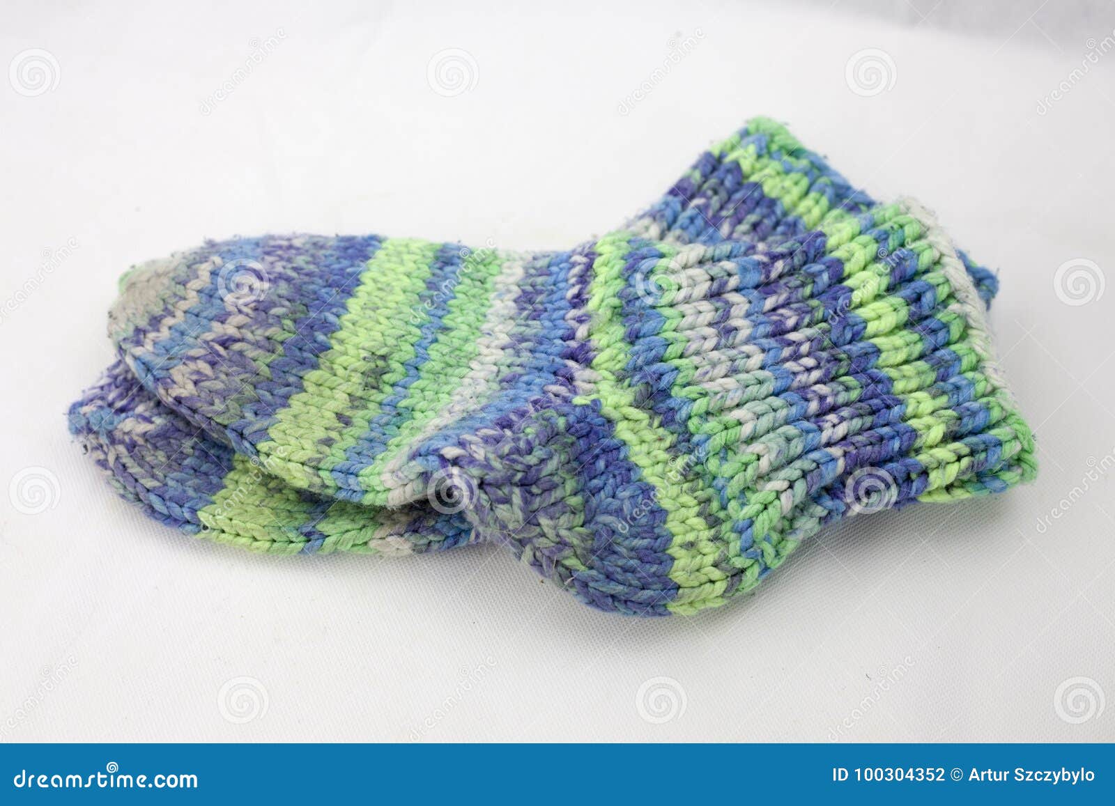 Two Pack of Wooden Socks Made in the Traditional Way Stock Photo ...