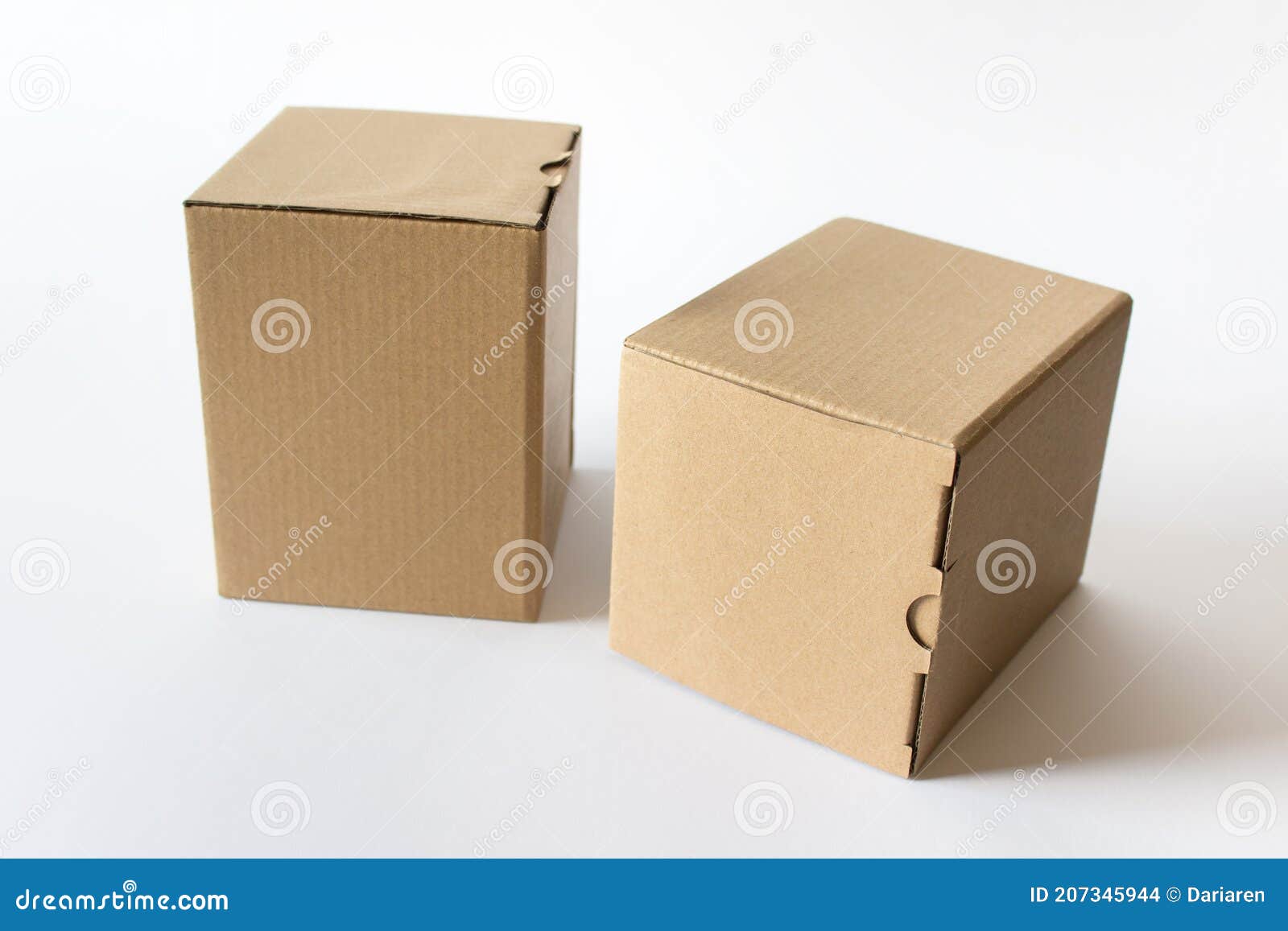 Two Packaging Boxes with Blank Surfaces Stock Photo - Image of copy ...