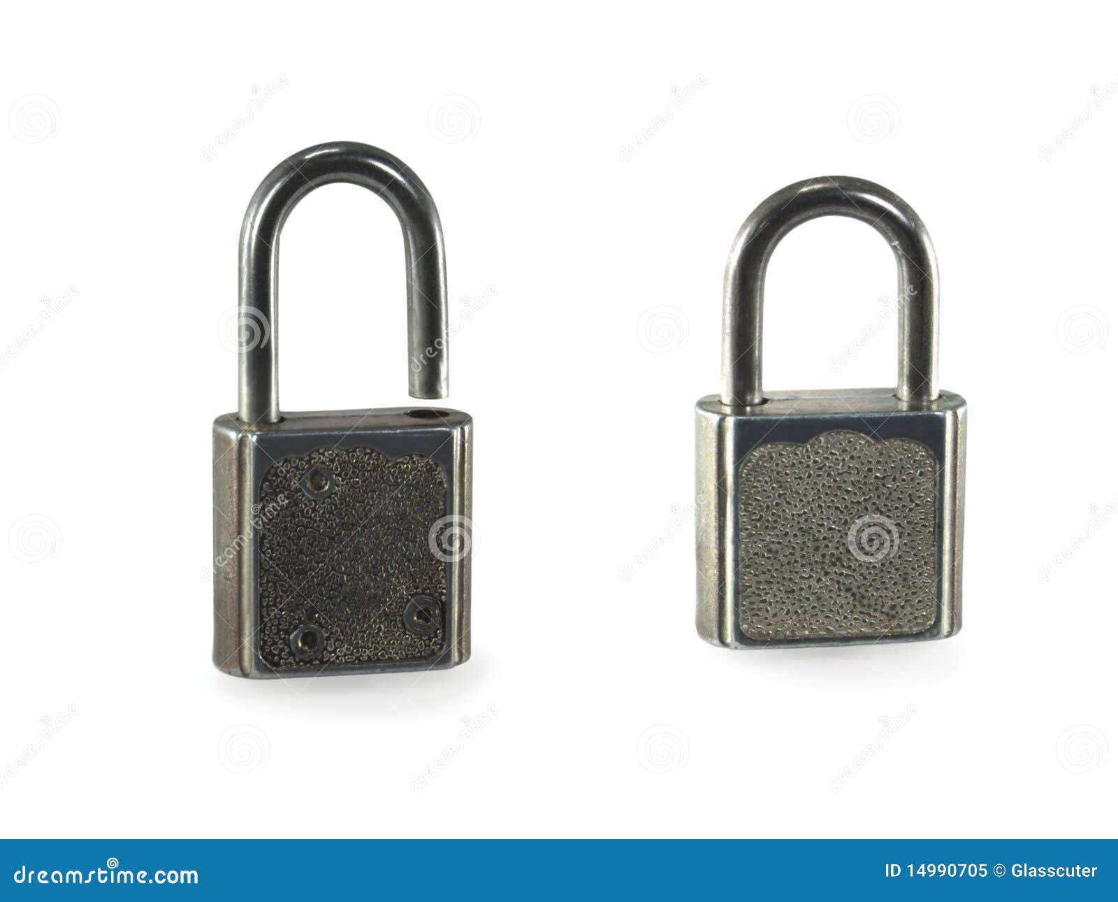Two padlocks. stock image. Image of full, closed, security - 14990705