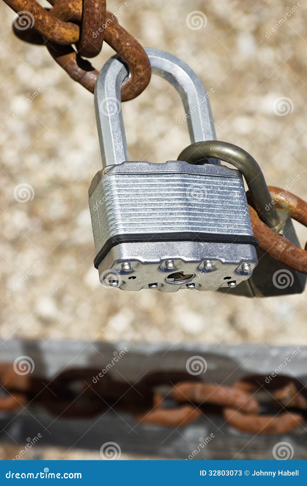 Two Padlocks stock image. Image of closed, pole, abandoned - 32803073