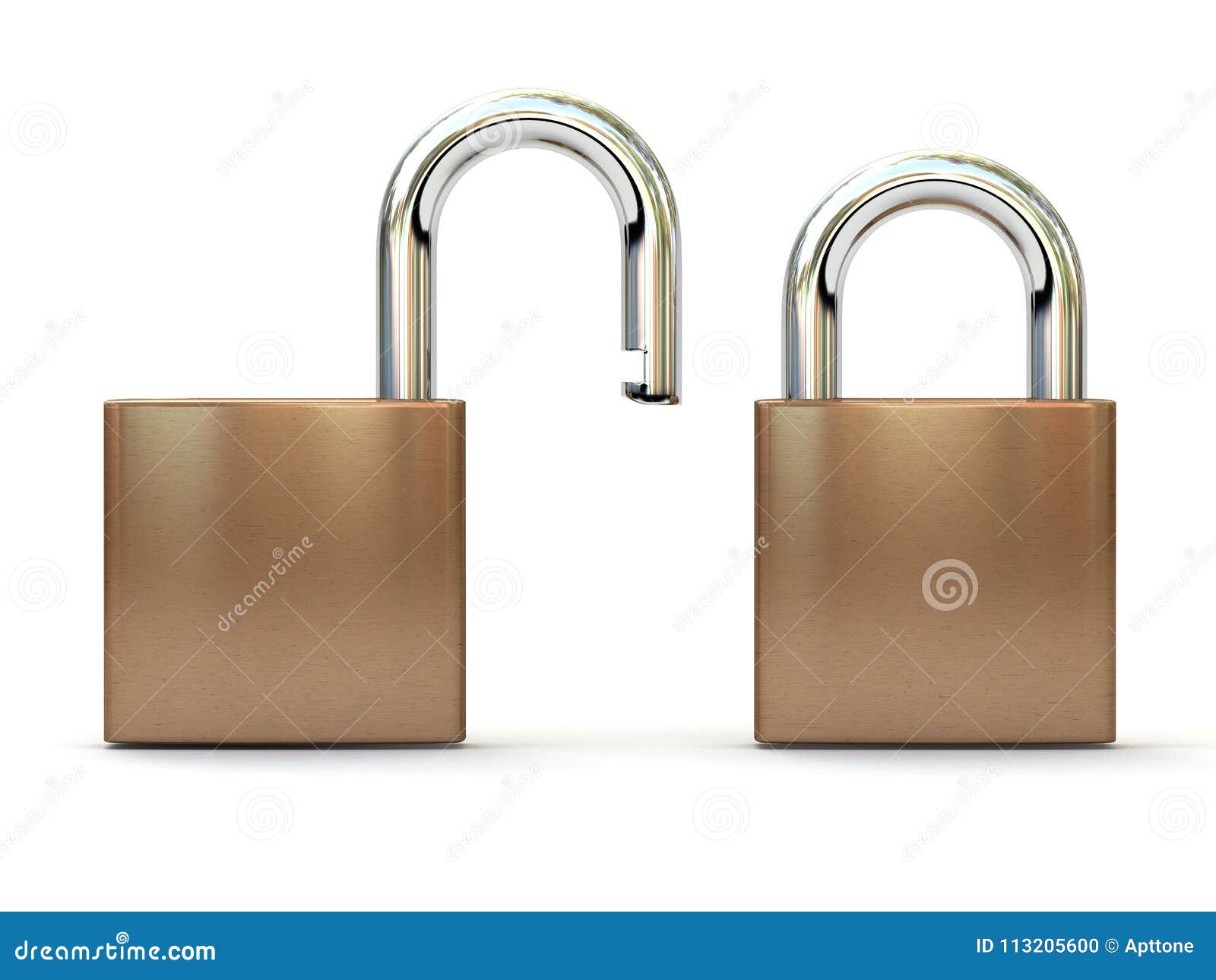 Padlocks Isolated On A White Background Stock Illustration ...