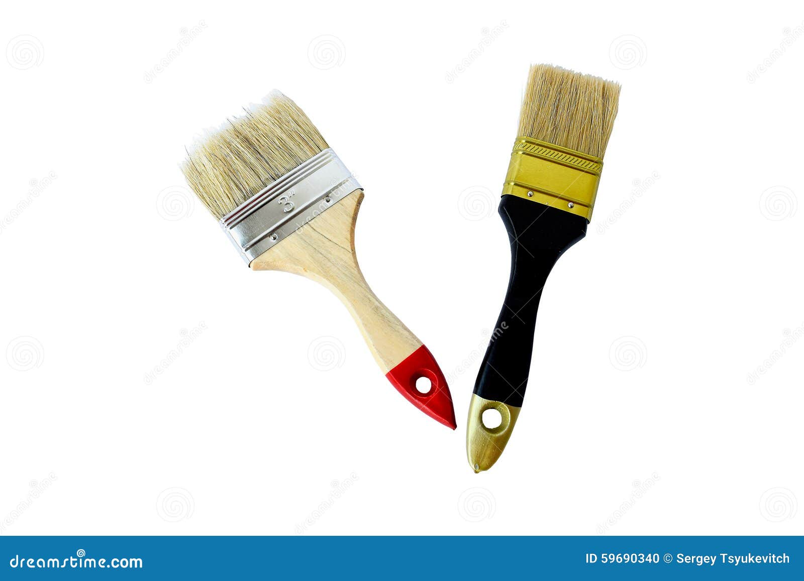 Two paint brush stock photo. Image of ethnicity, paint - 59690340