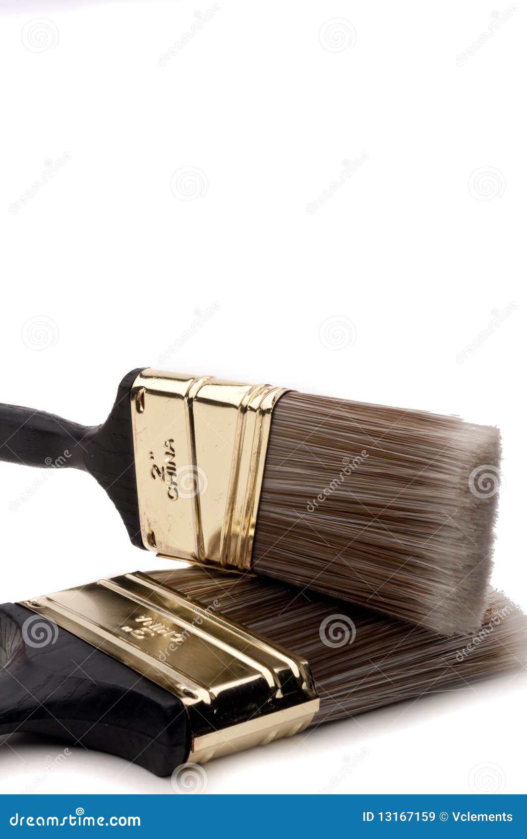 Two paint brushes stock image. Image of covering, closeup - 13167159