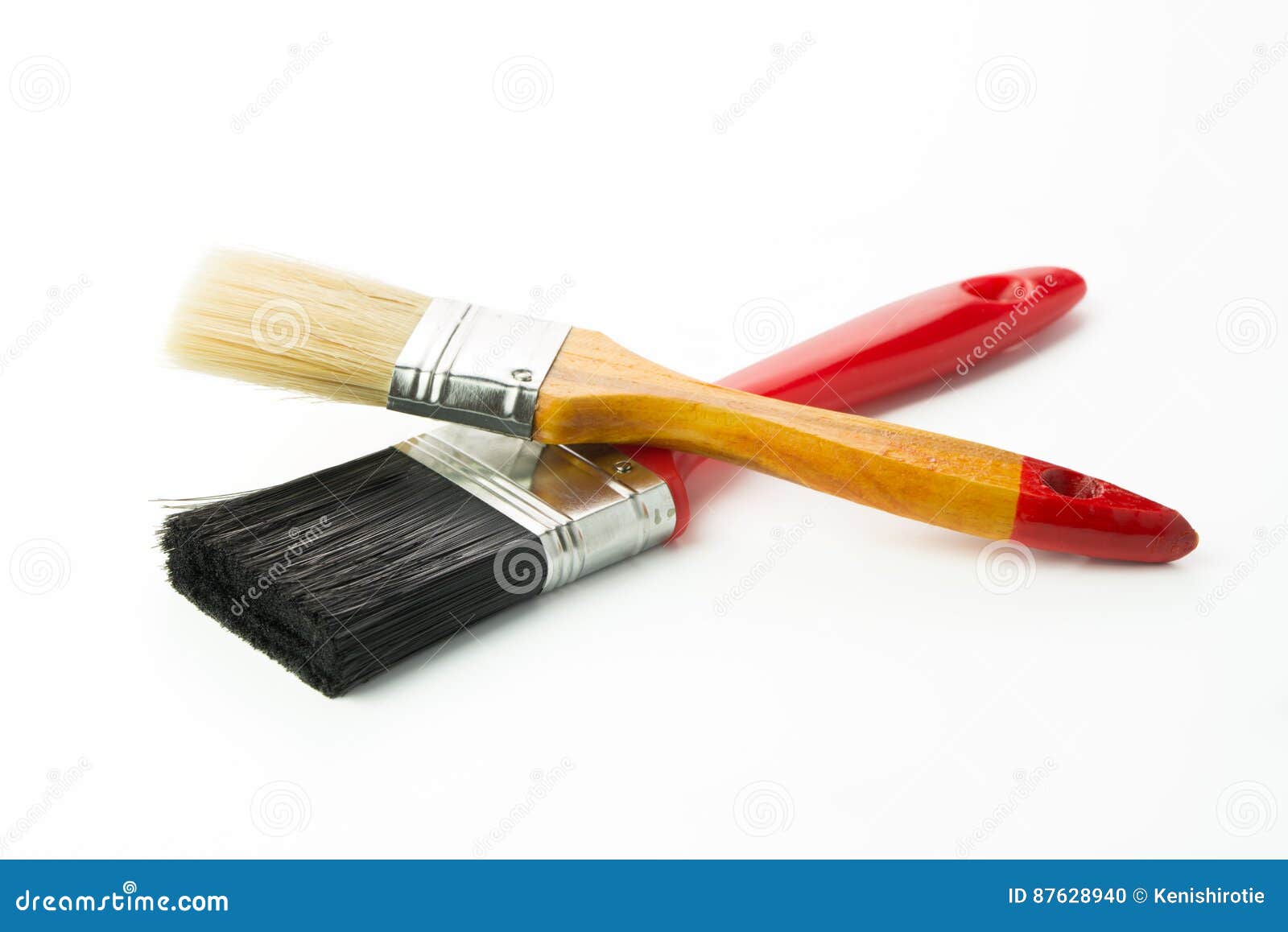 Two paint brushes stock photo. Image of objects, painter - 87628940