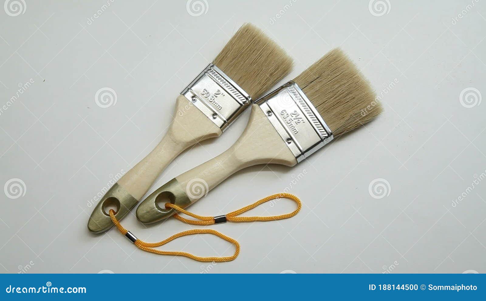 Two Paint Brushes on White Backgrounds Stock Footage - Video of repair ...