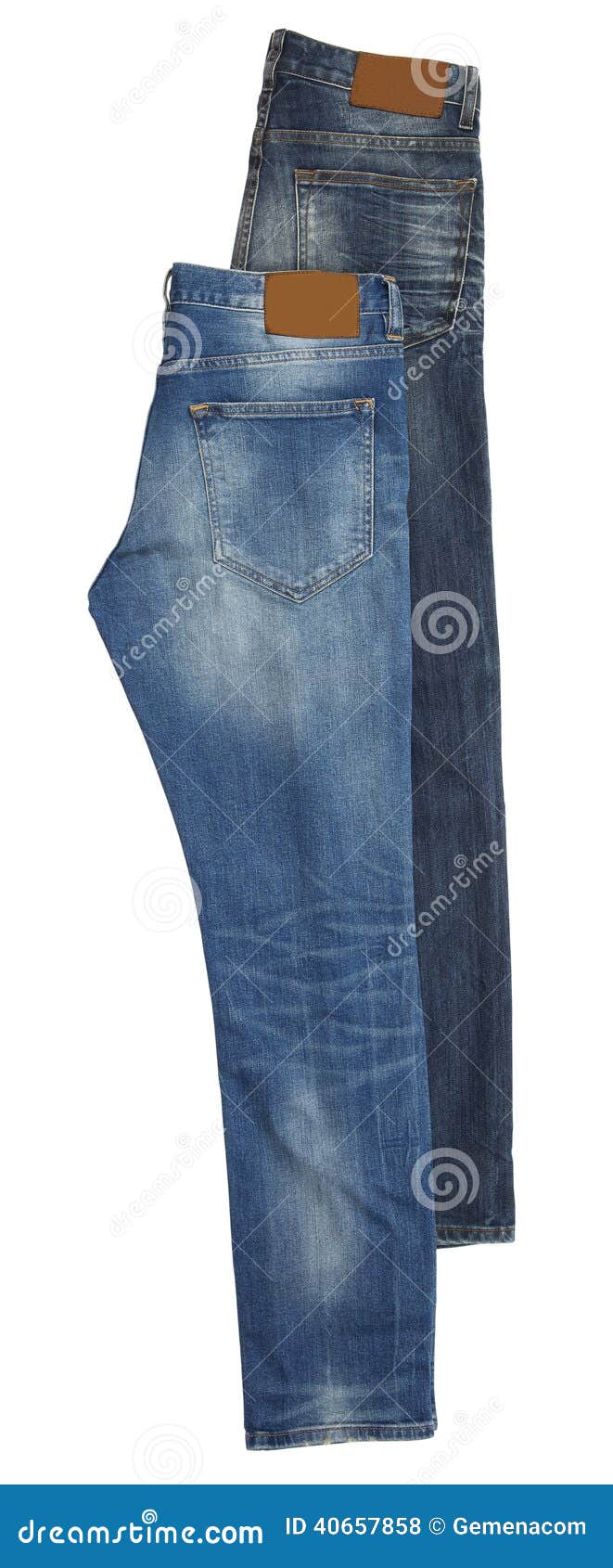 Two pair of blue jeans stock photo. Image of pair, objects - 40657858