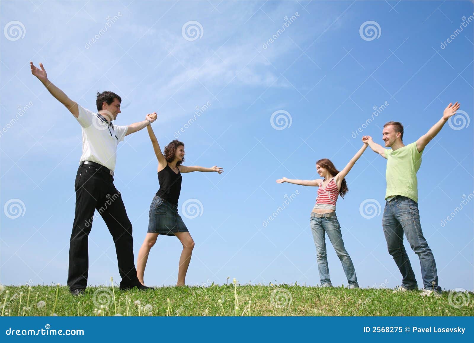 Two pairs stock image. Image of people, european, leisure - 2568275