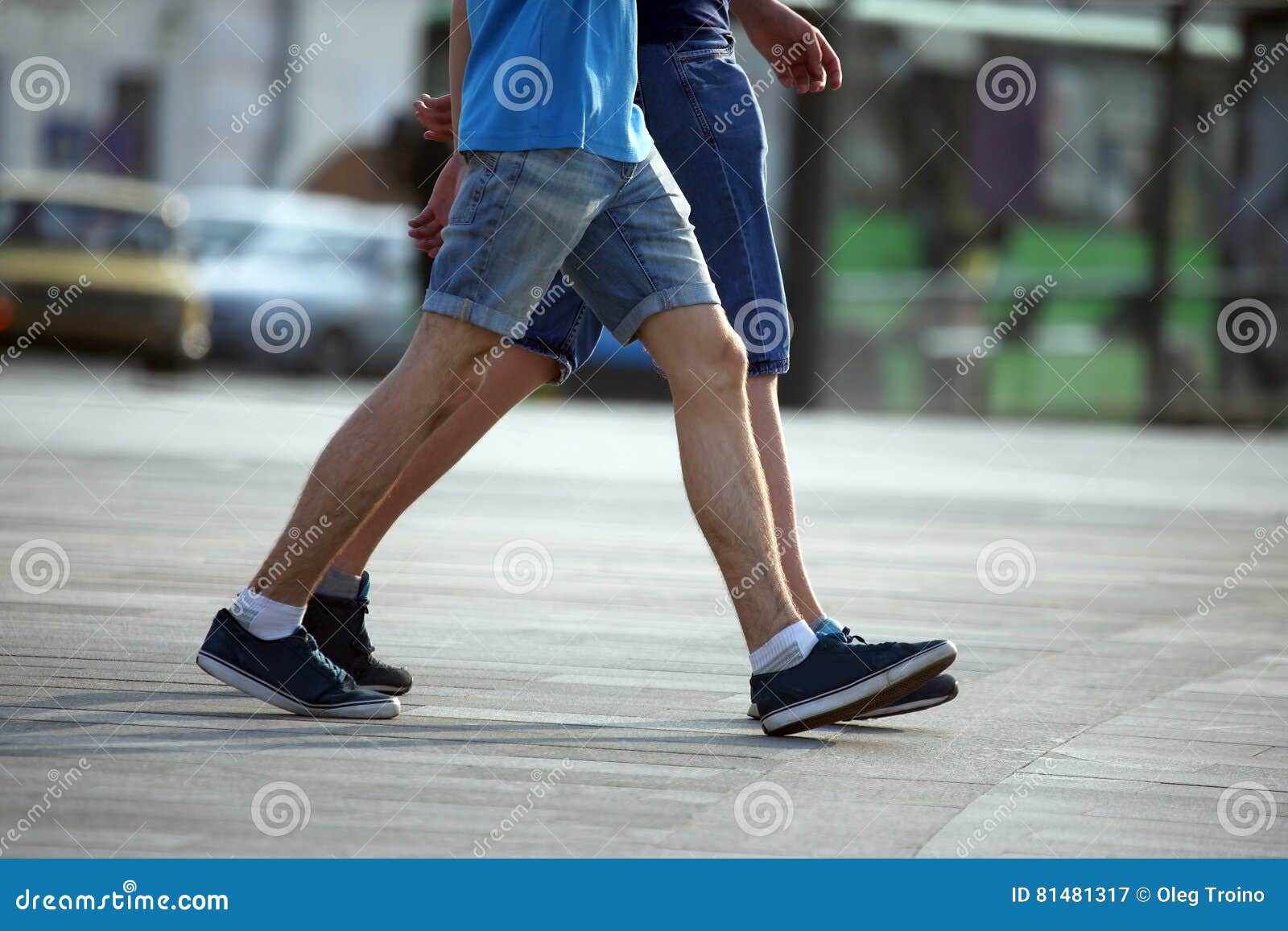 Two Pairs of Feet Walking Together Men Stock Image - Image of human ...