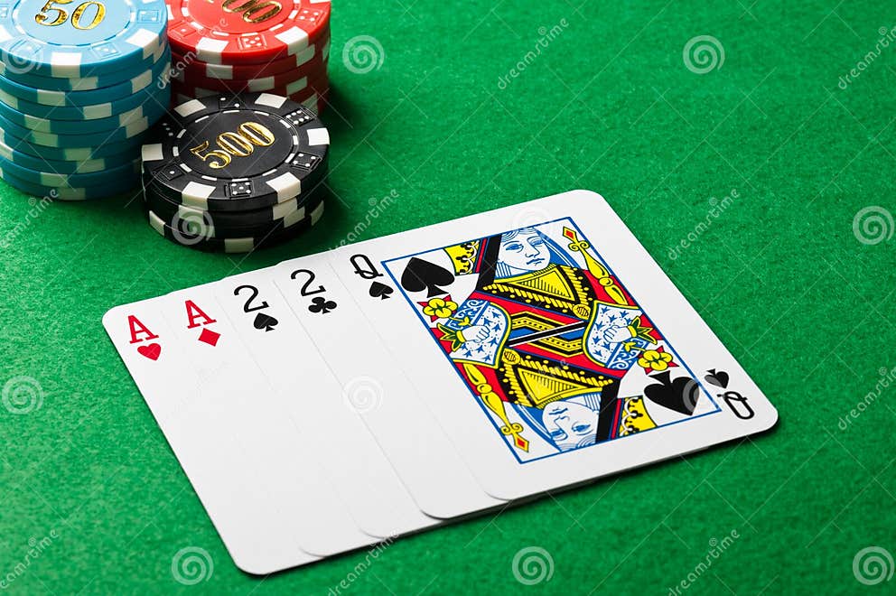 Two pairs in a poker game stock photo. Image of jackpot - 26079266