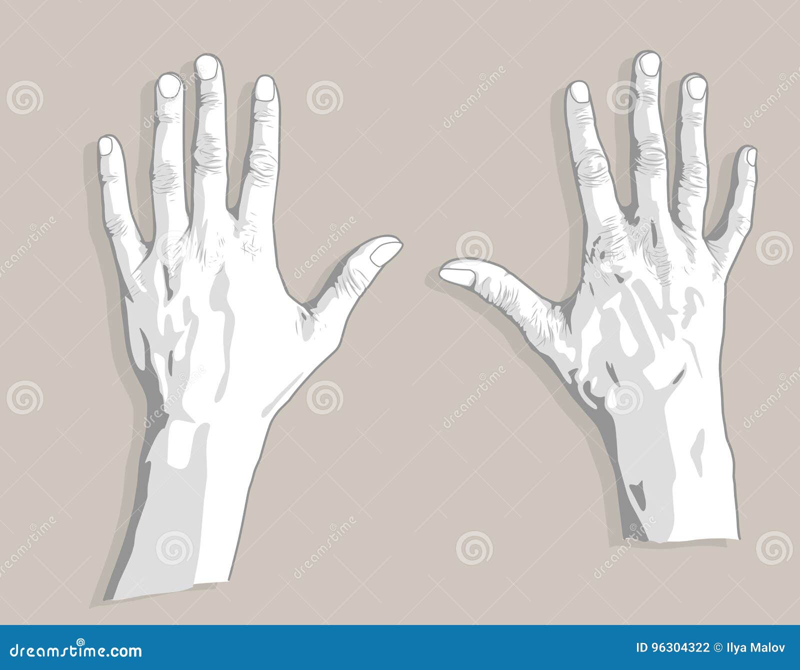 Two palms sketch stock vector. Illustration of care, collection - 96304322