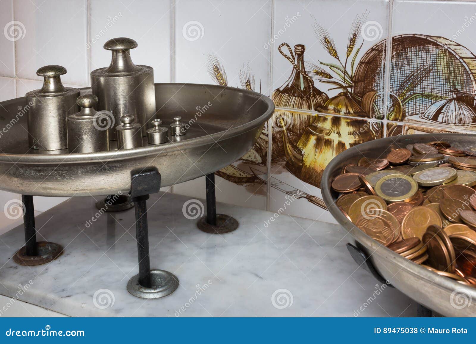 Two pan balance stock photo. Image of heavy, diet, expensive - 89475038