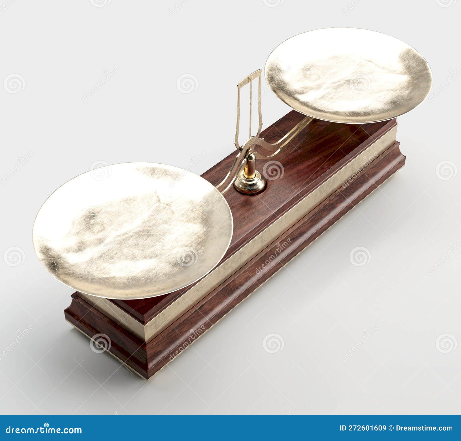 Two Pan Balance Scale stock illustration. Illustration of wooden ...