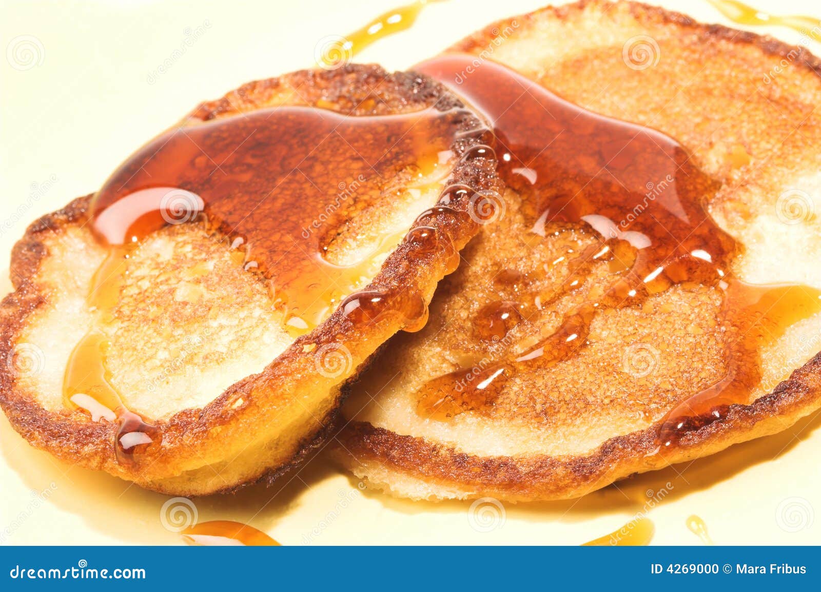 Two Pancakes with Maple Syrup Stock Photo - Image of snack, butter: 4269000