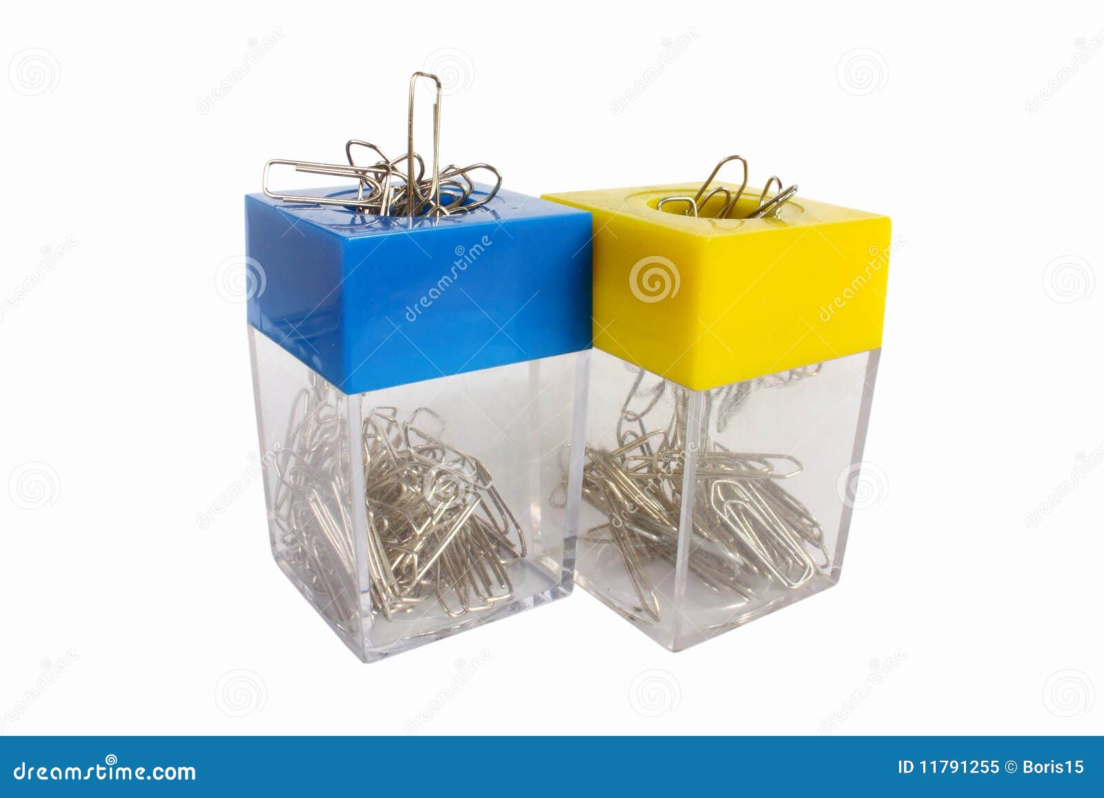 Two paper clip containers stock image. Image of tool - 11791255