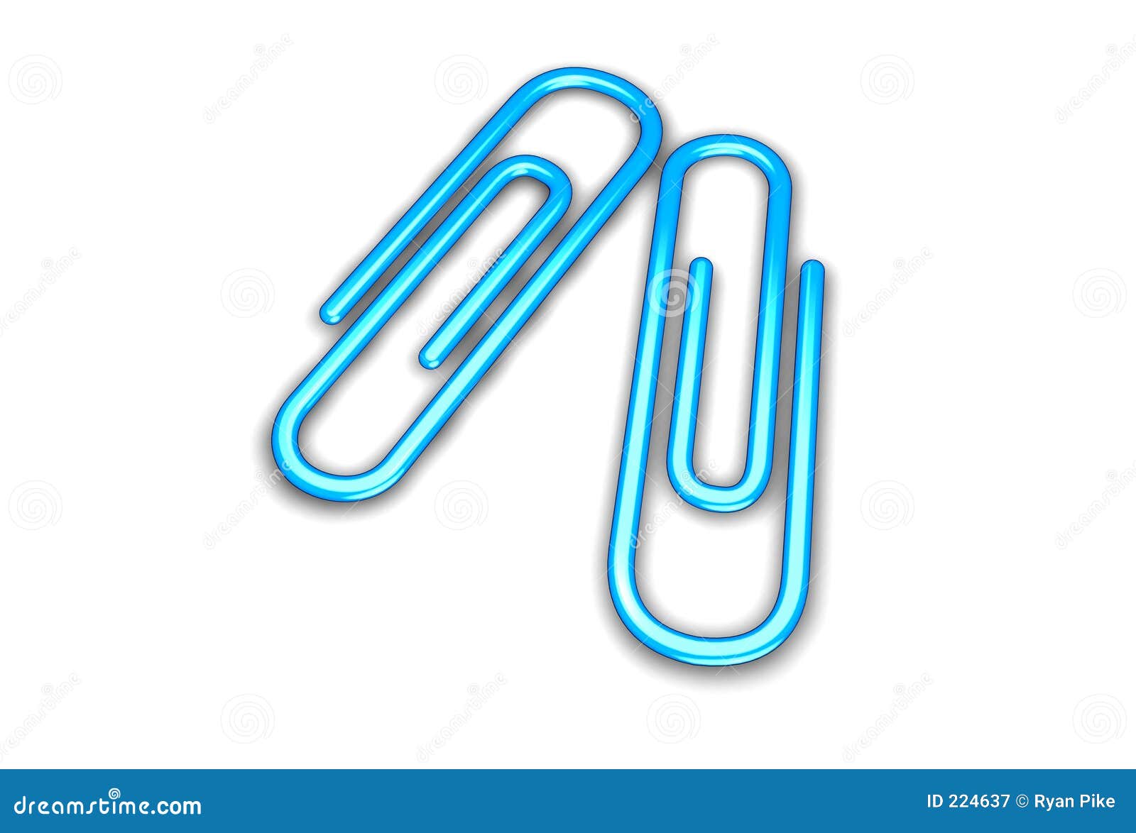 Two paper clips stock illustration. Illustration of objects - 224637