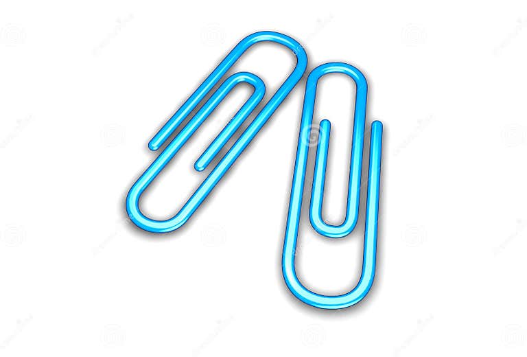 Two paper clips stock illustration. Illustration of objects - 224637