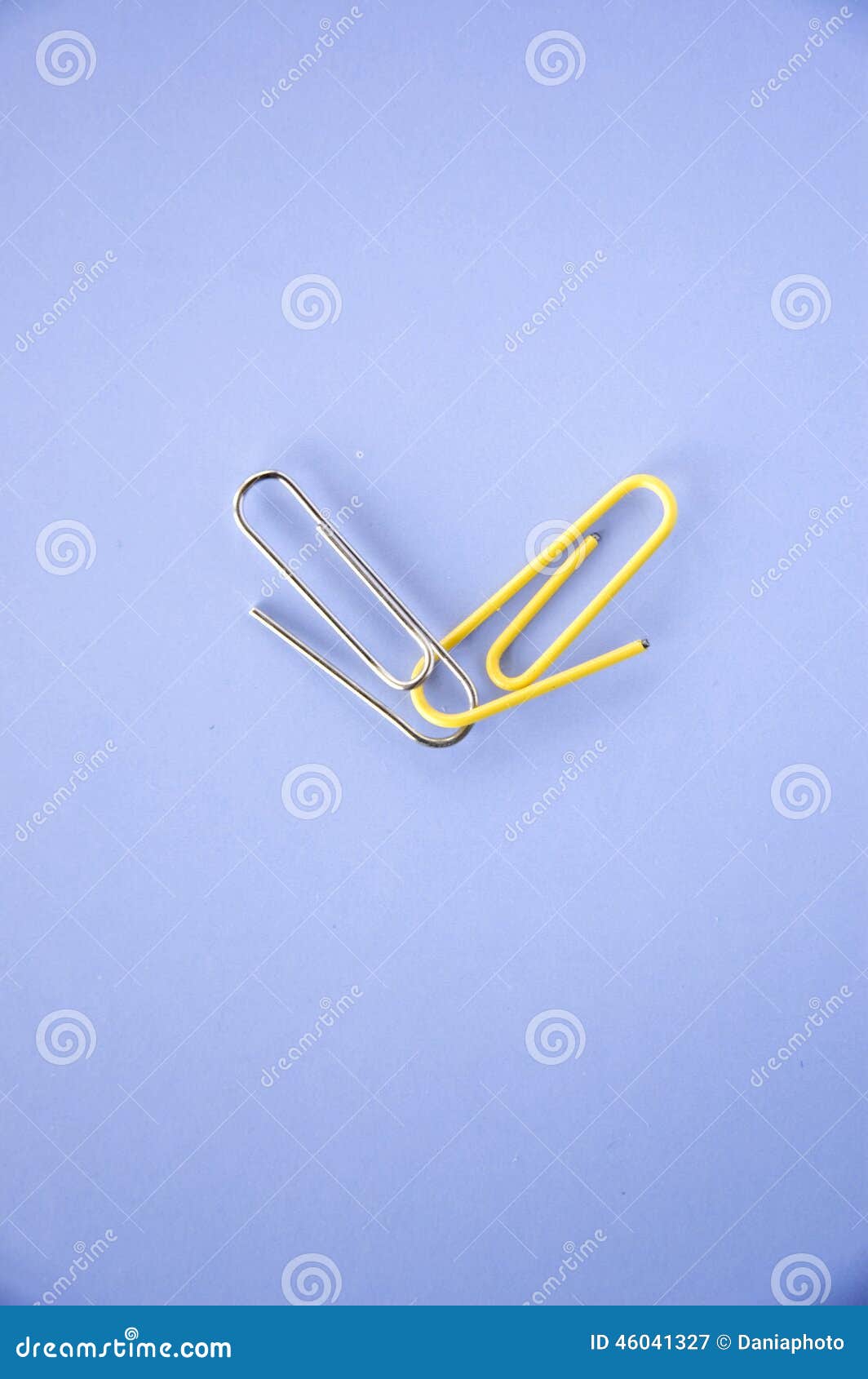 Two paper clips stock image. Image of supplies, stationary - 46041327