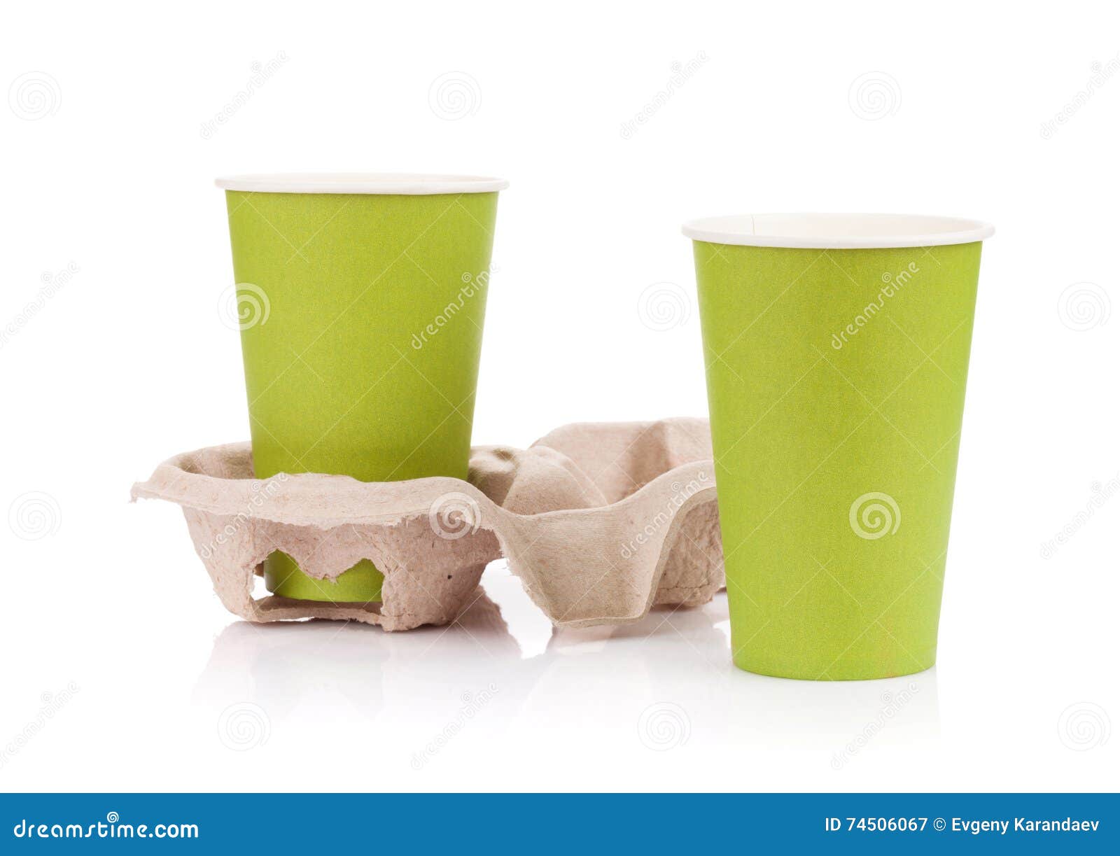 Two Paper Cups with Takeaway Drinks Stock Image - Image of container ...