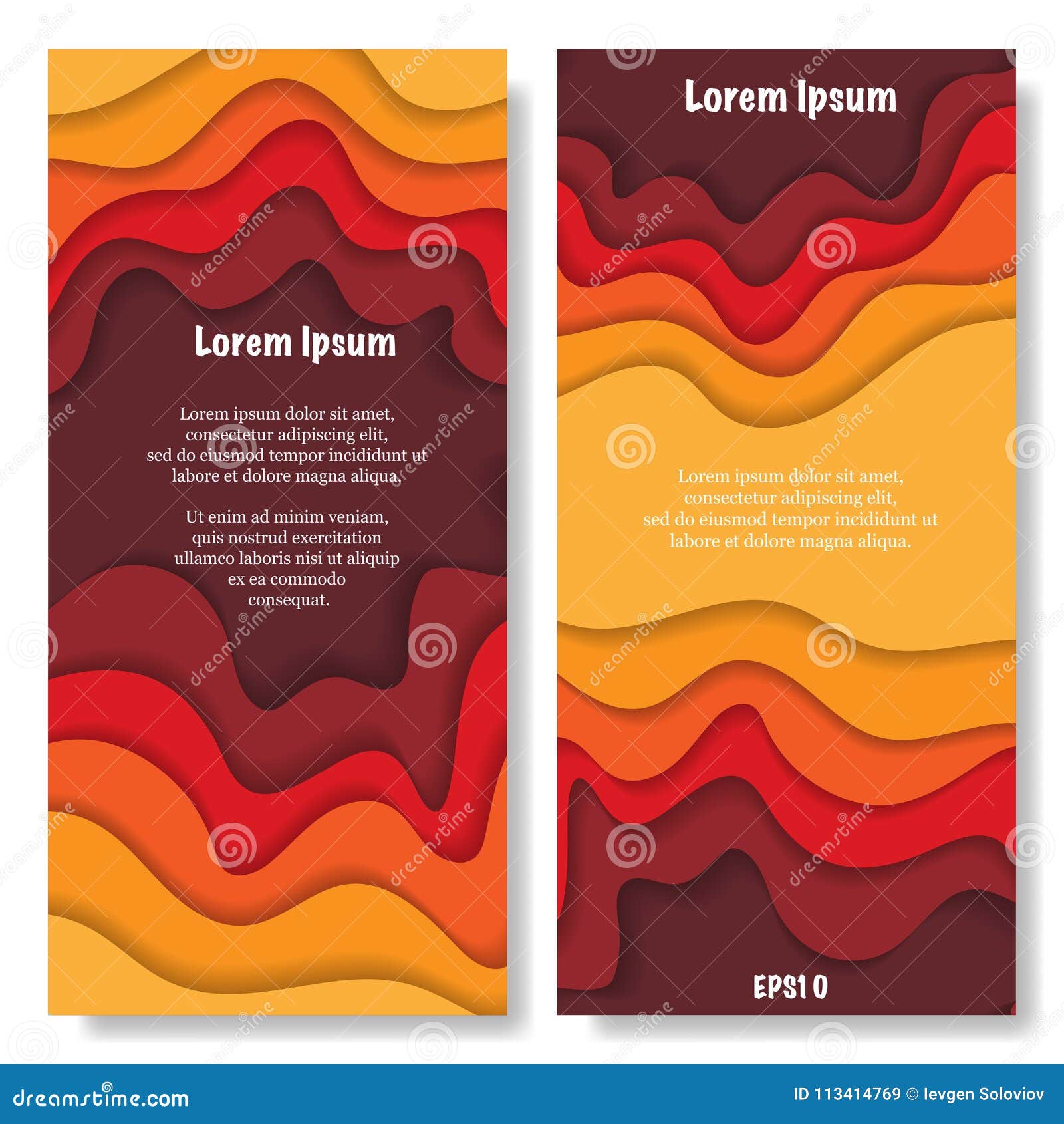 Two paper cut placards stock vector. Illustration of motion - 113414769