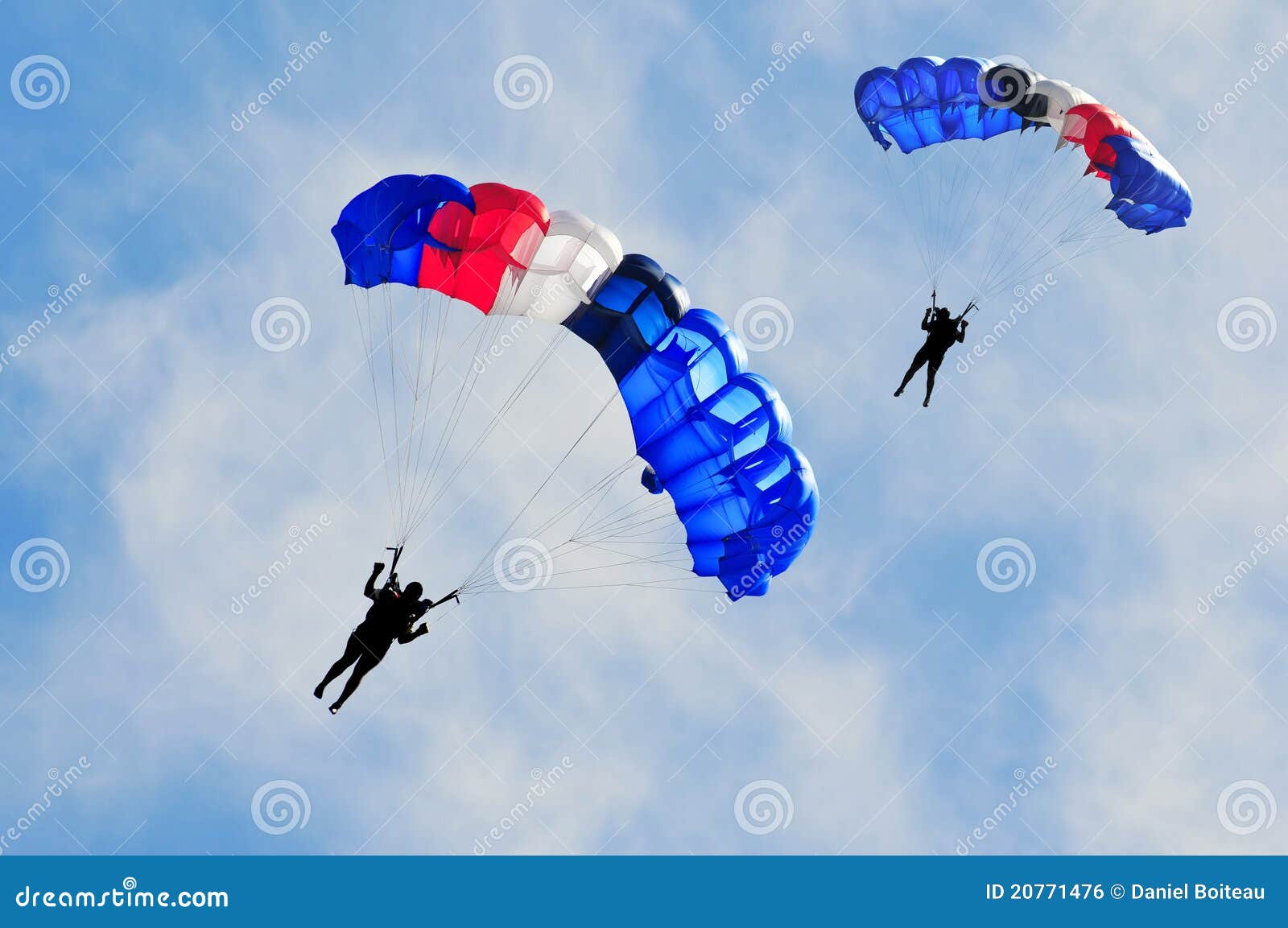 Two parachutes stock photo. Image of parachute, extreme - 20771476