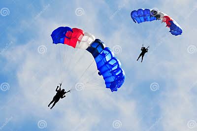 Two parachutes stock photo. Image of parachute, extreme - 20771476
