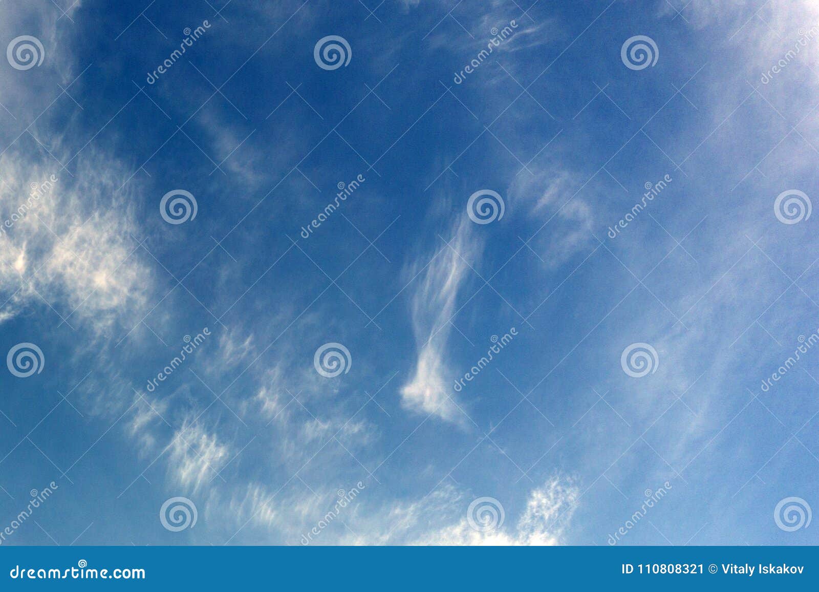 Two Parallel Clouds Blue Sky Sun Top . Stock Image - Image of pinnate ...