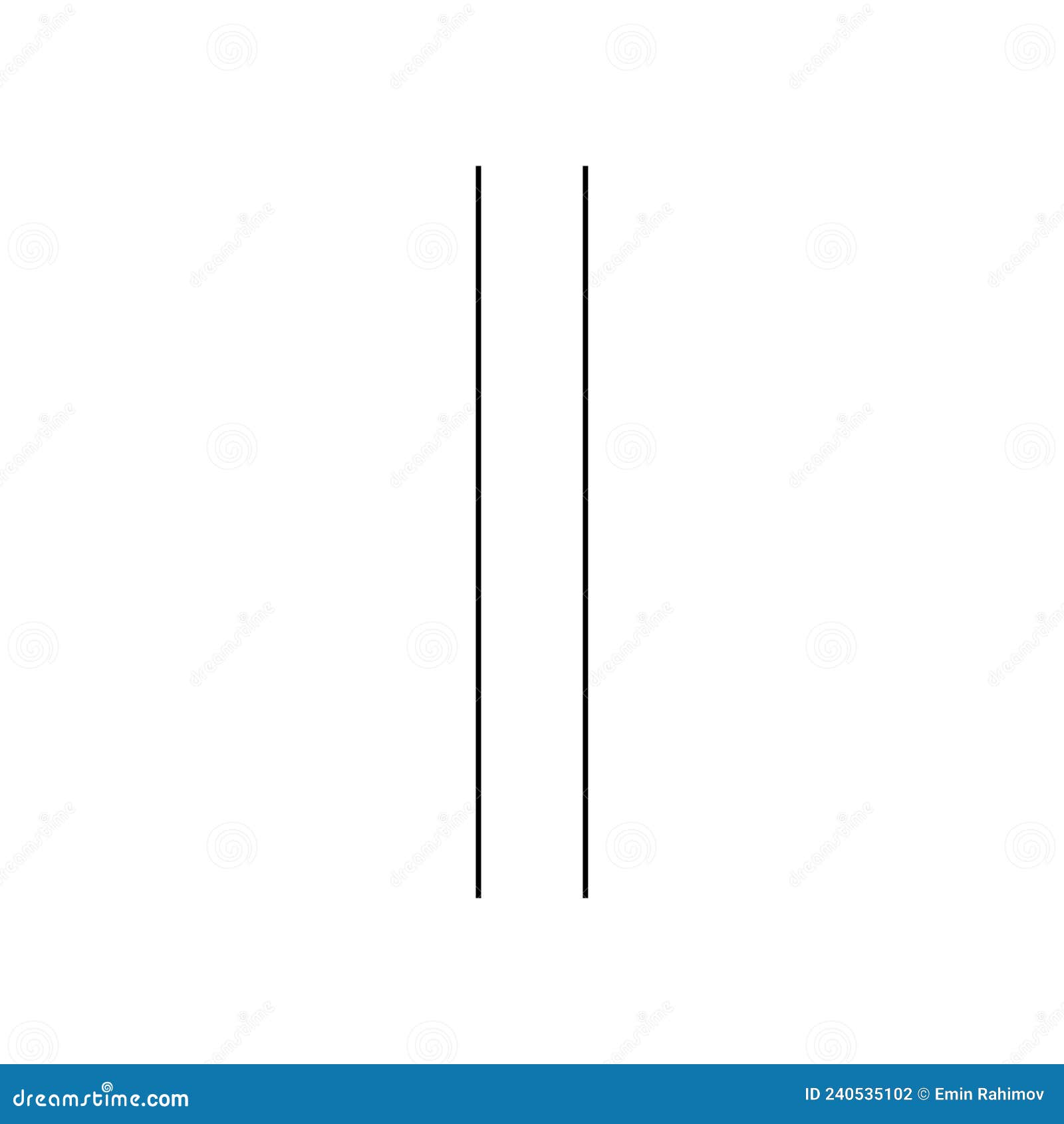 Two Parallel Lines Sign. Thin Lines Eps Ten Stock Vector - Illustration ...