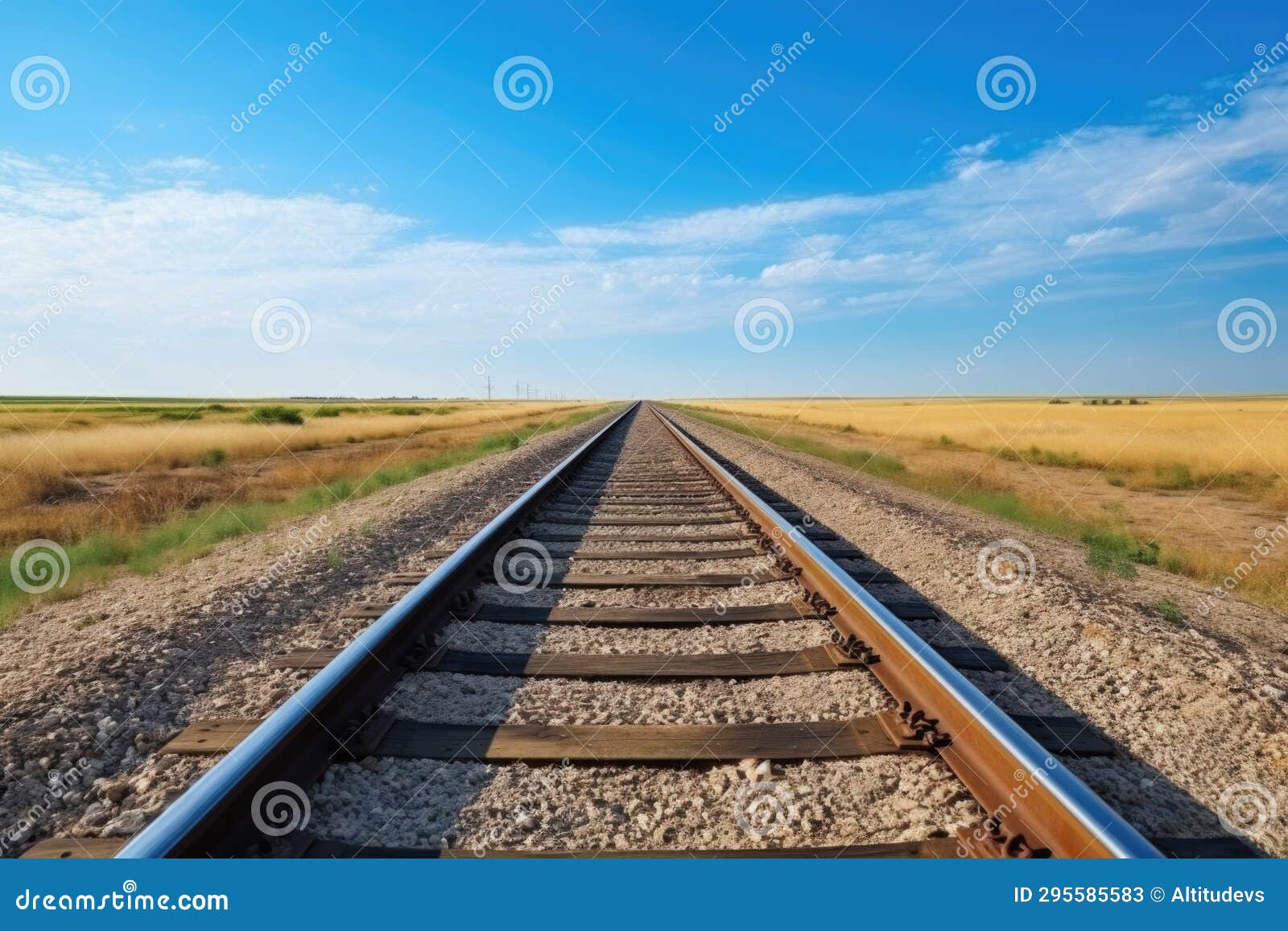 Two Parallel Railway Tracks Extending into the Distance Stock Image ...