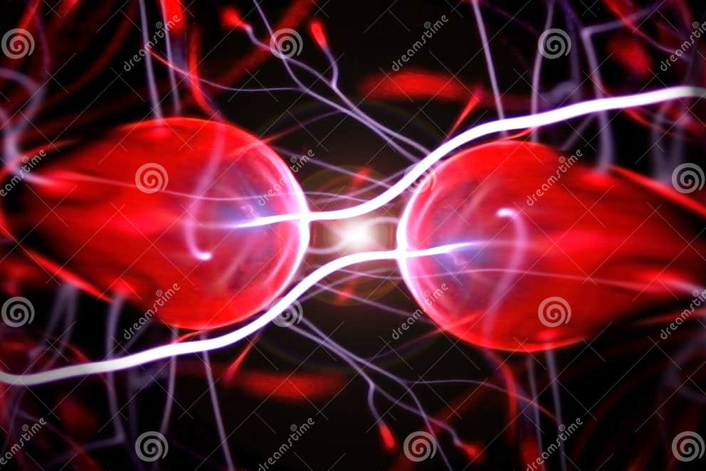 Two Particles Ready To Collide Stock Image - Image of glow, ambient ...