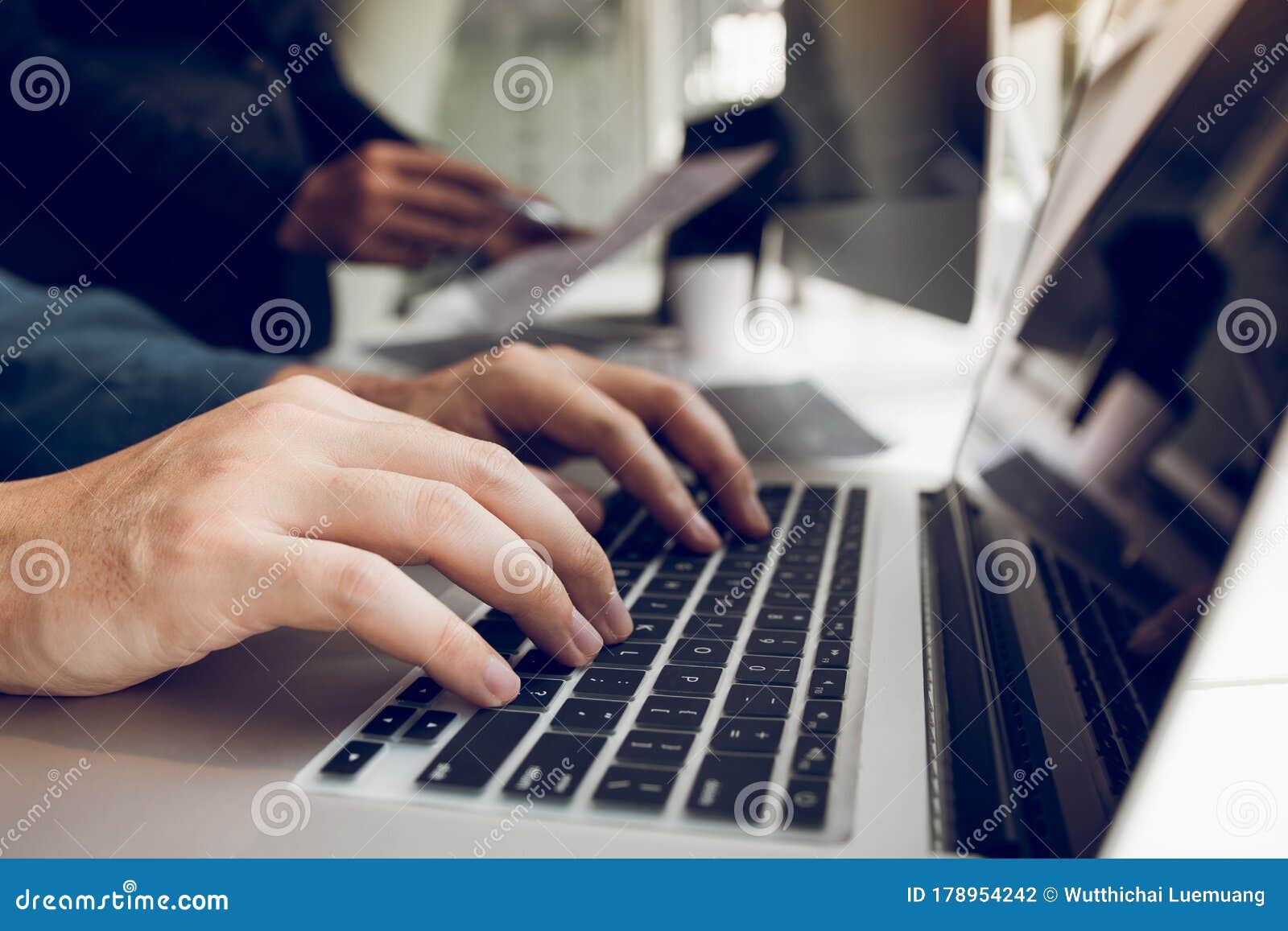 Two Partnerships Developing Programming And Coding Technologies Working On Laptop And Analyzing