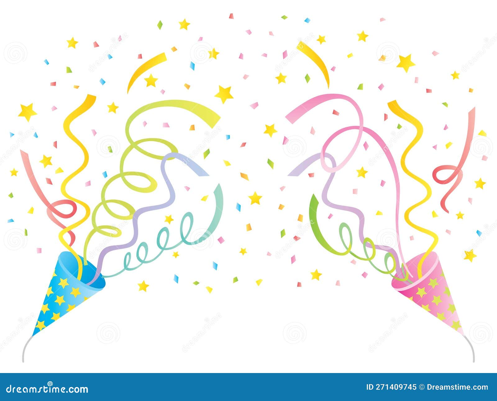 Two party crackers. stock vector. Illustration of orange - 271409745