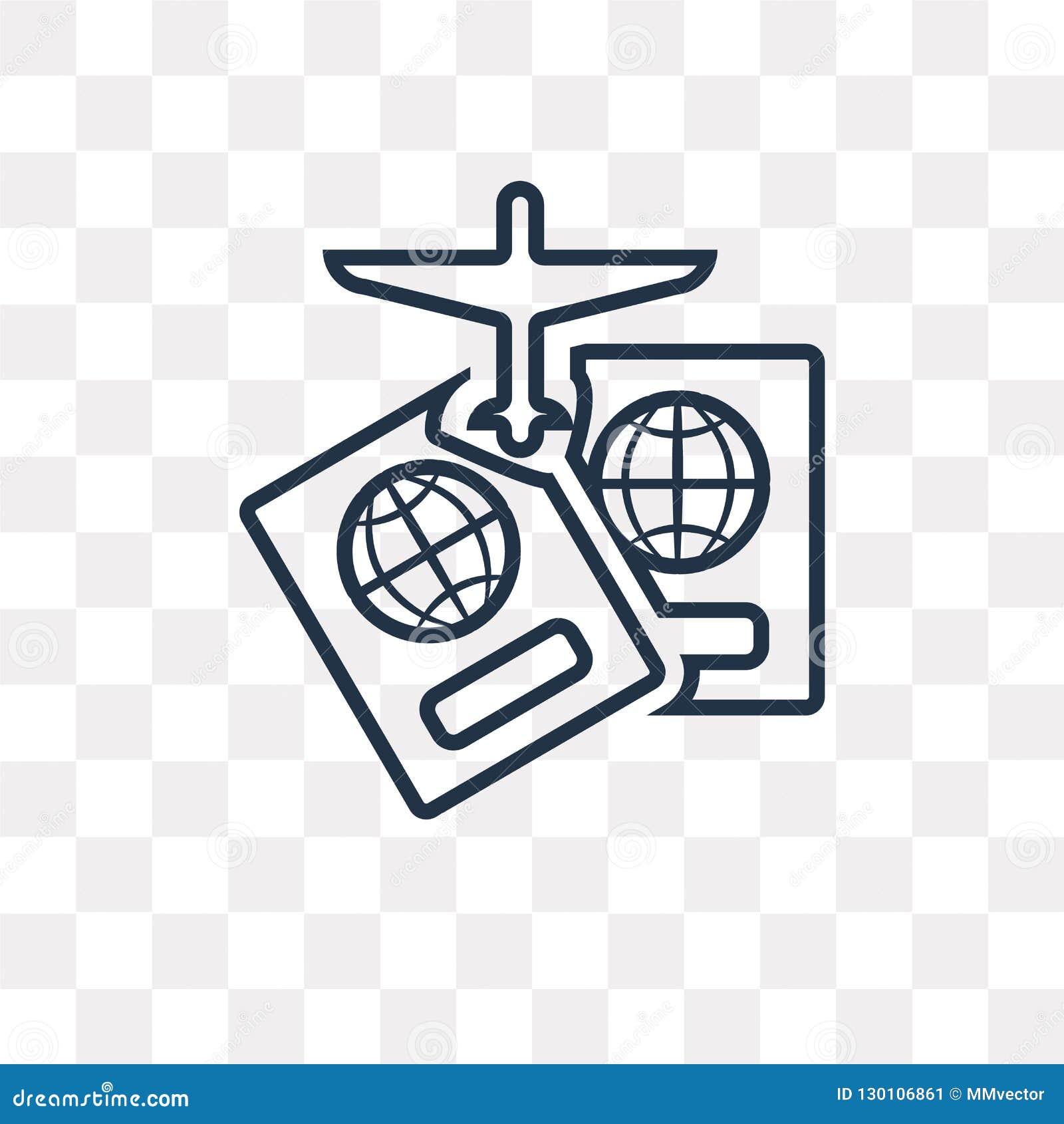 Two Passports Vector Icon On White Background Flat Vector Two