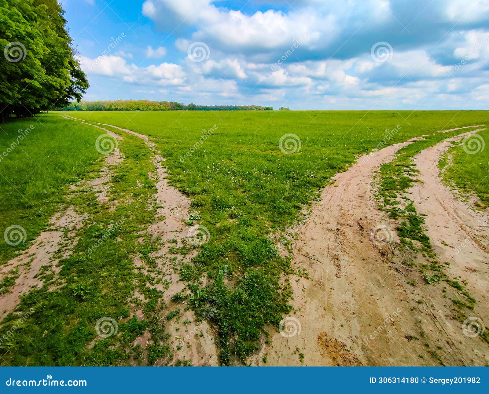 Two Paths Going in Different Directions. Concept of Choosing a ...
