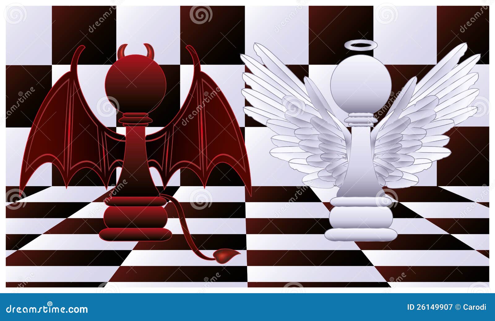 Two pawns. stock vector. Illustration of hobbies, intellect - 26149907