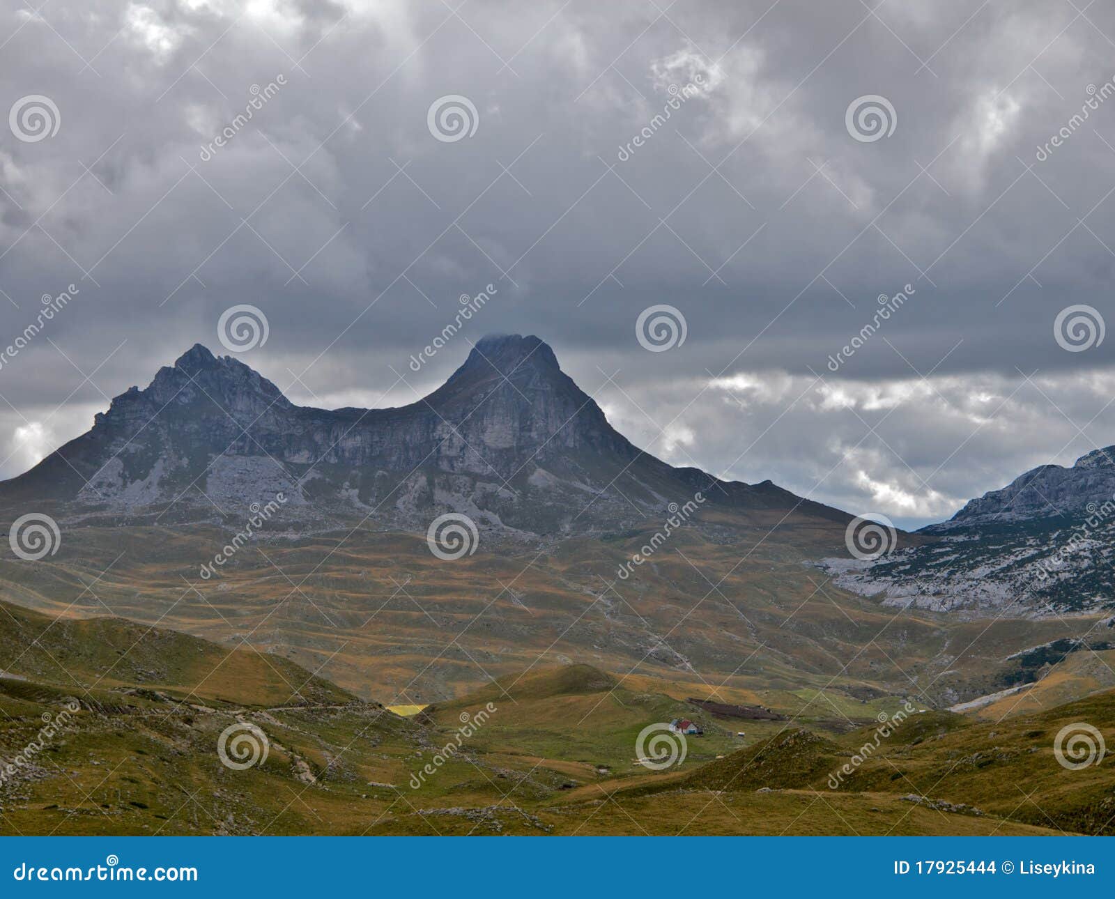 Two peak mountain stock photo. Image of landscape, nimbus - 17925444
