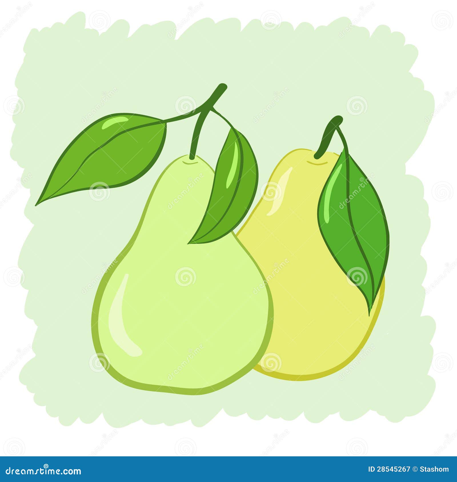Two pears stock vector. Illustration of clip, contour - 28545267