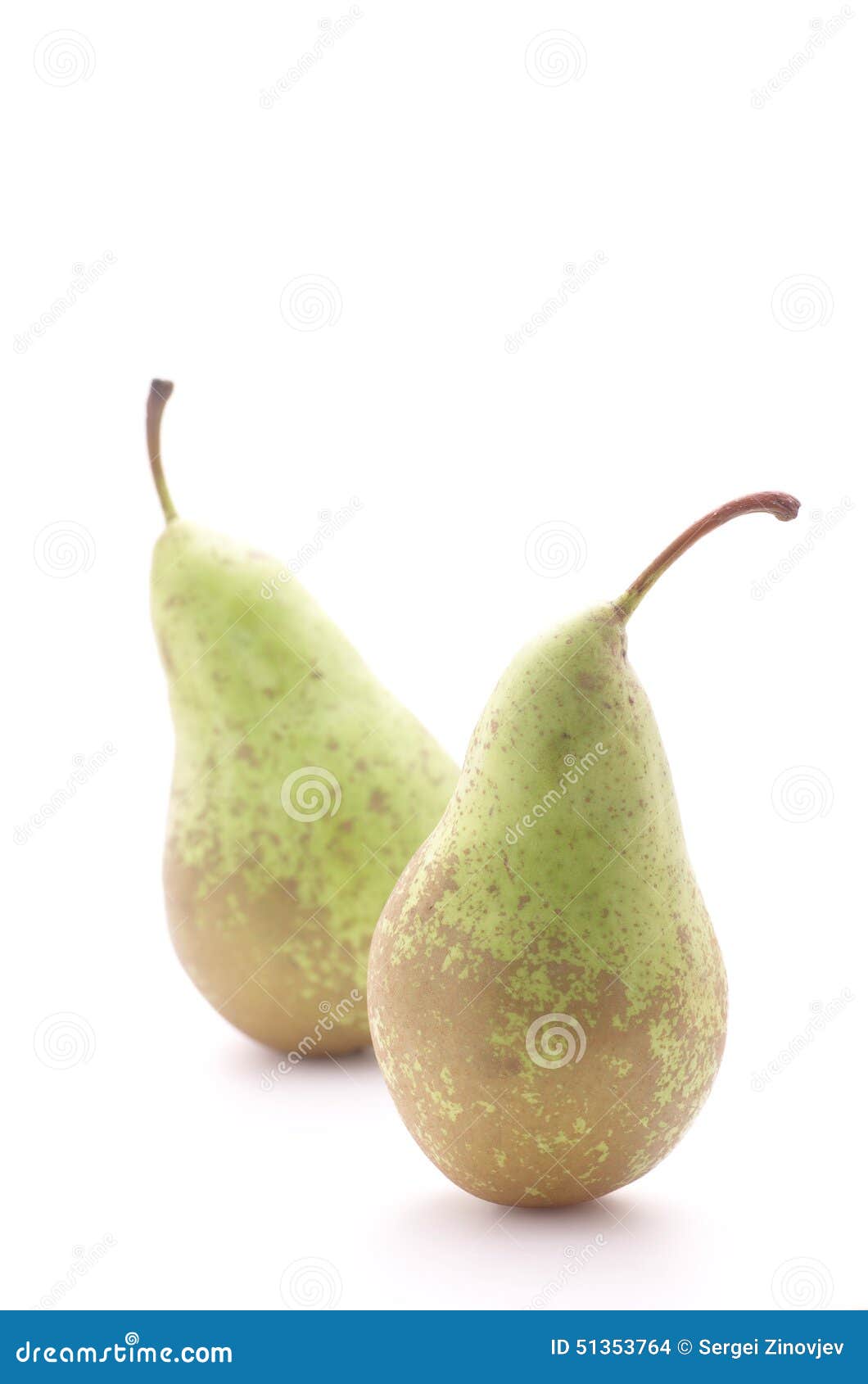 Two pears. stock photo. Image of ripe, healthy, color - 51353764
