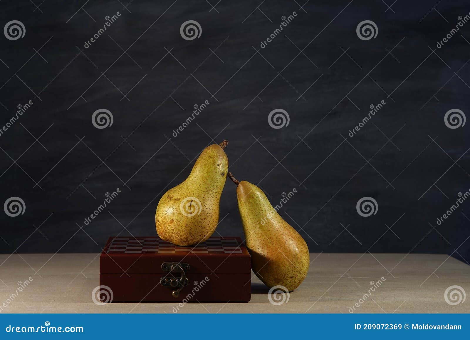 Two Pears Supporting Each Other. Stock Image - Image of plant ...