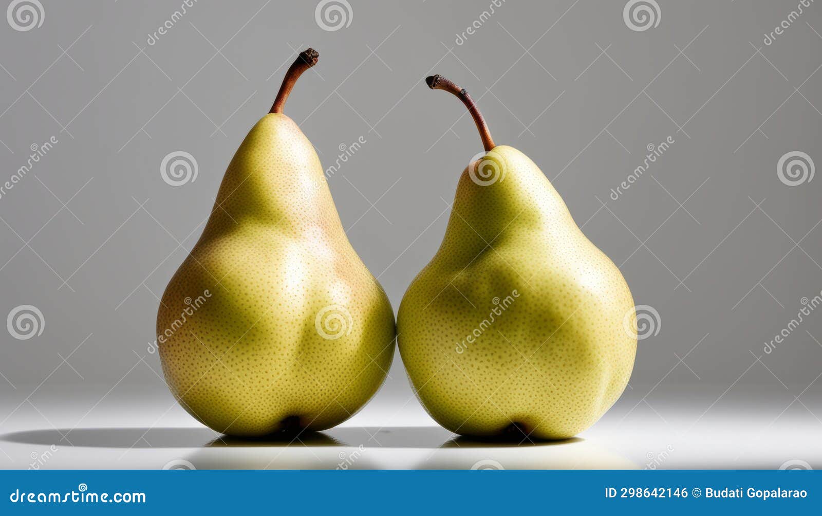 Two Pears on a Table, Ready for a Festive Feast Stock Illustration ...