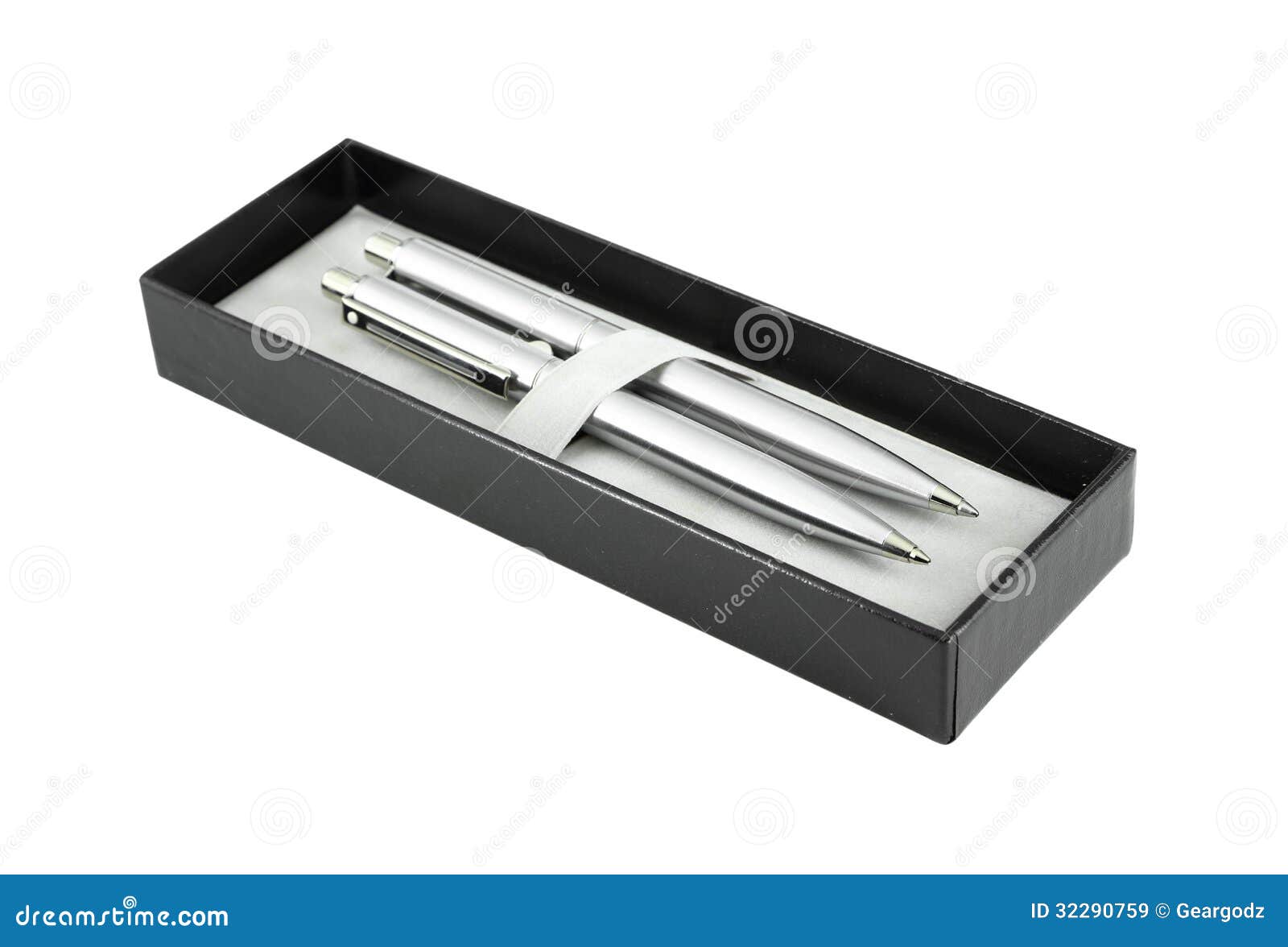 Two pen in box stock image. Image of boxes, black, business - 32290759