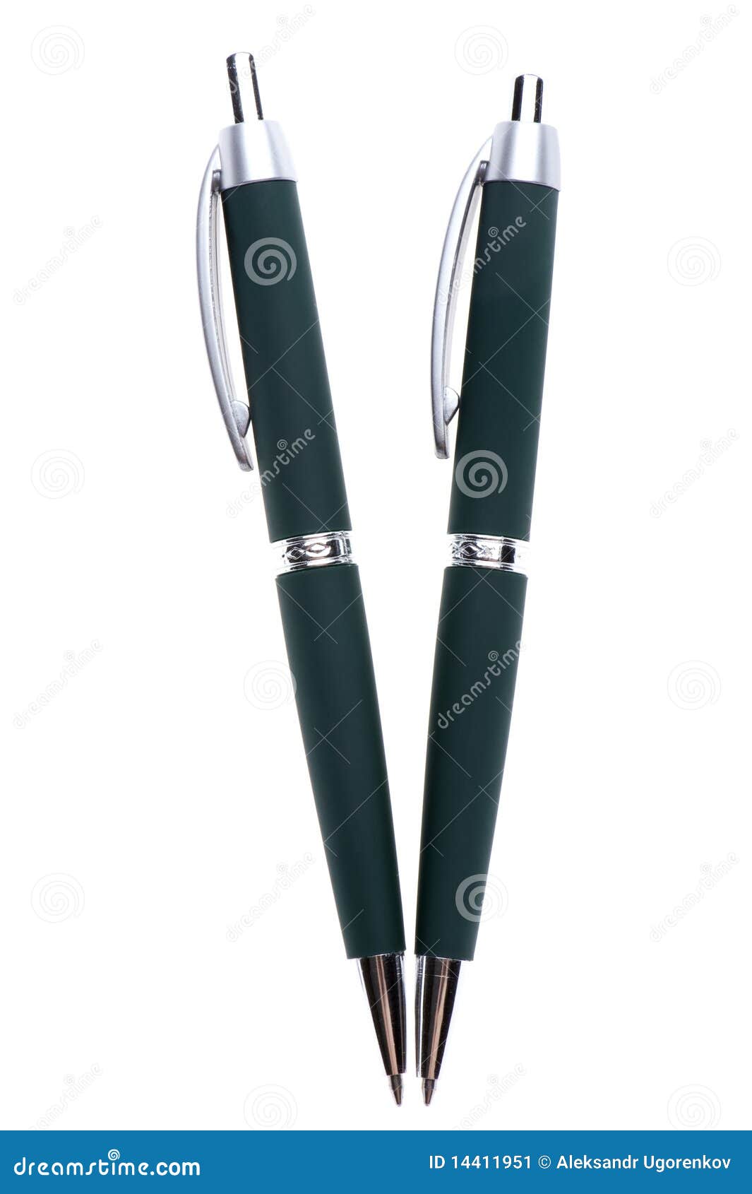 Two pen isolated on white stock image. Image of design - 14411951