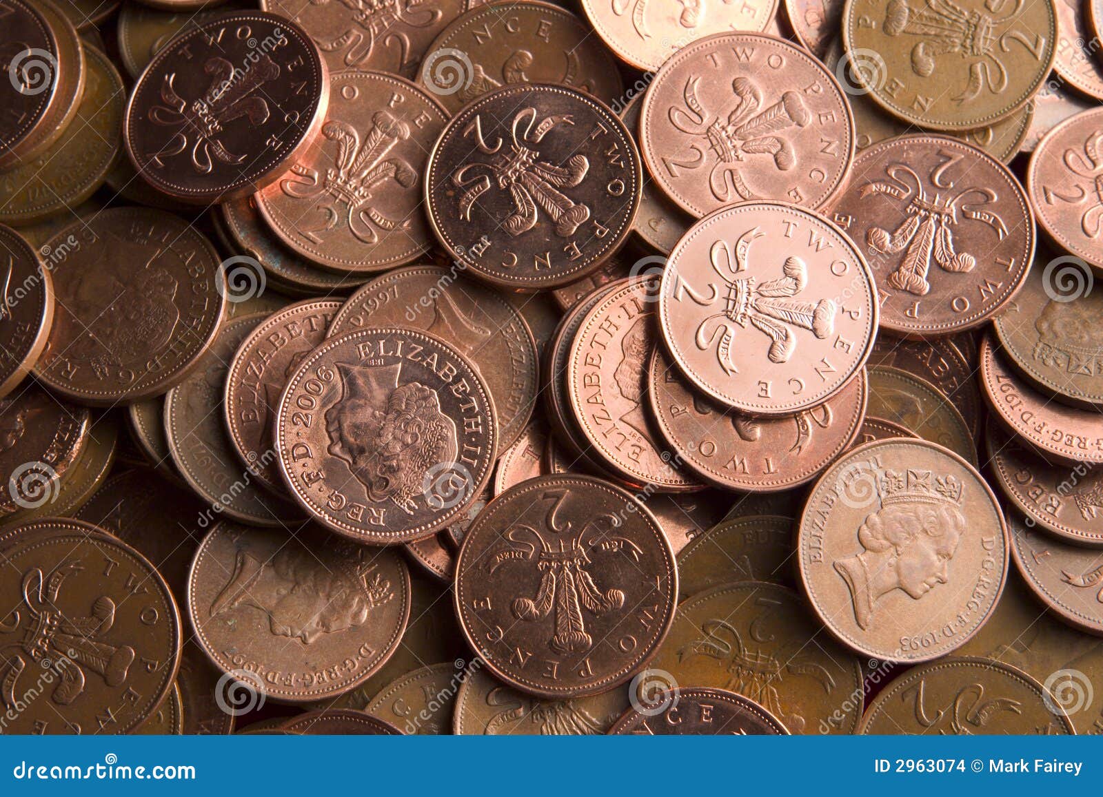 Two pence coins stock photo. Image of money, finance, head - 2963074
